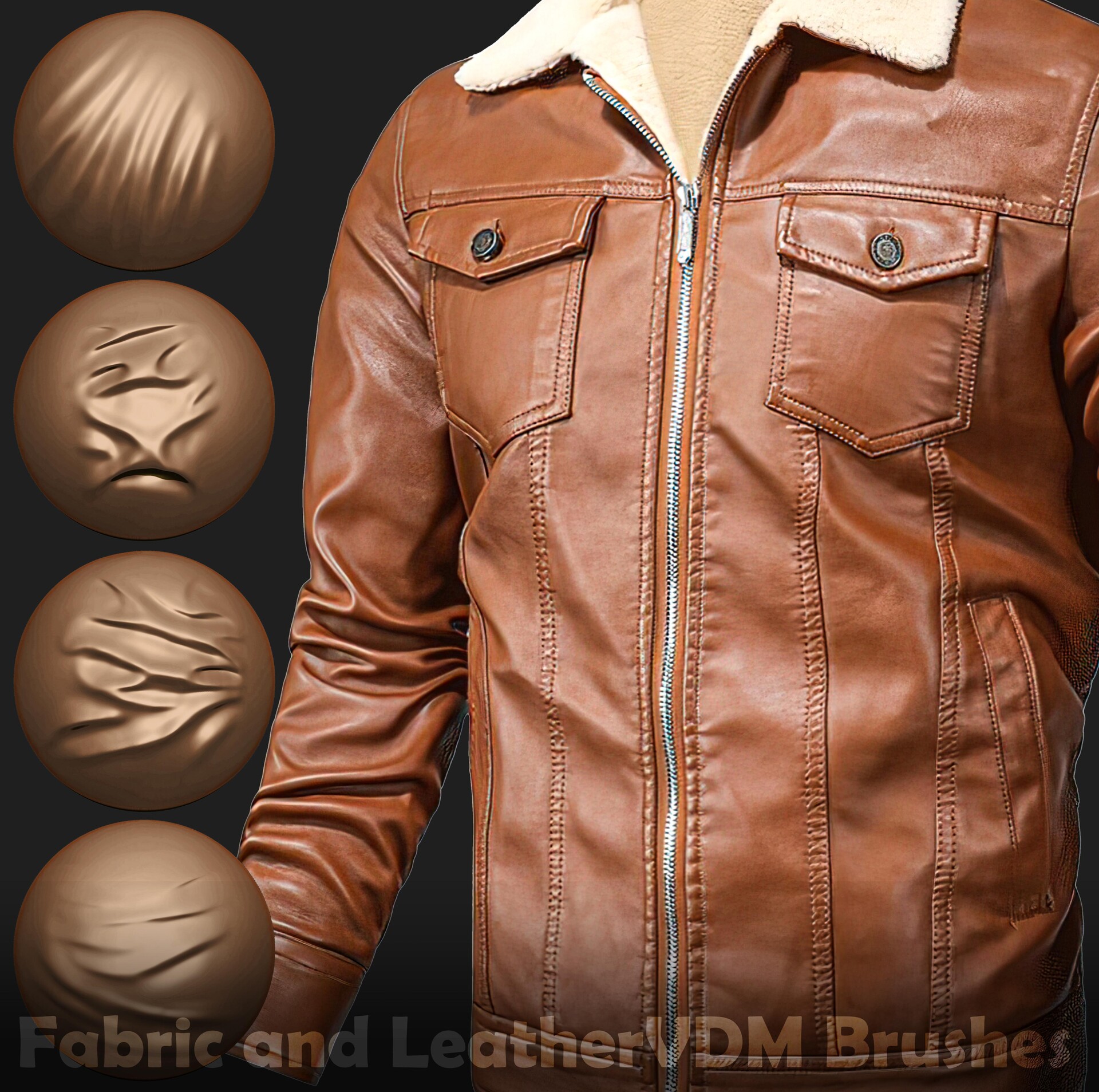 ArtStation - 100 Fabric and Leather (VDM) Brushes_Tension & Compression ...