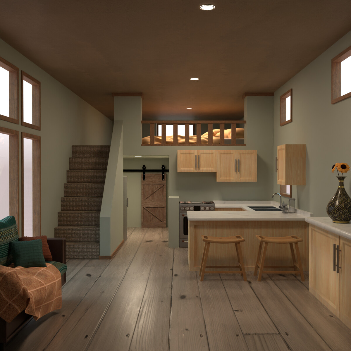 ArtStation - Open Concept Tiny Home