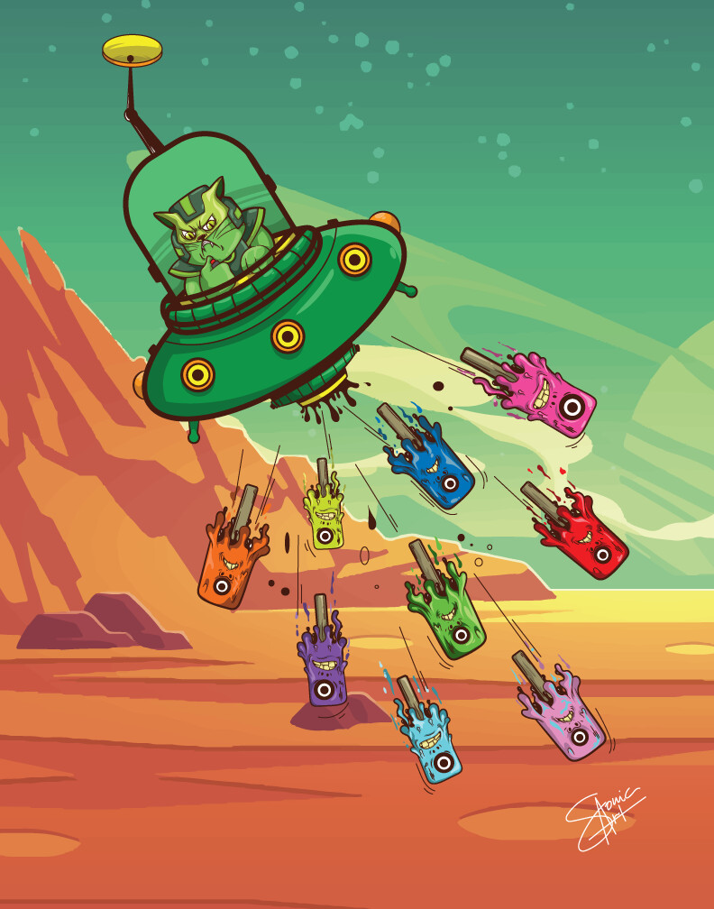 ArtStation - cat attack