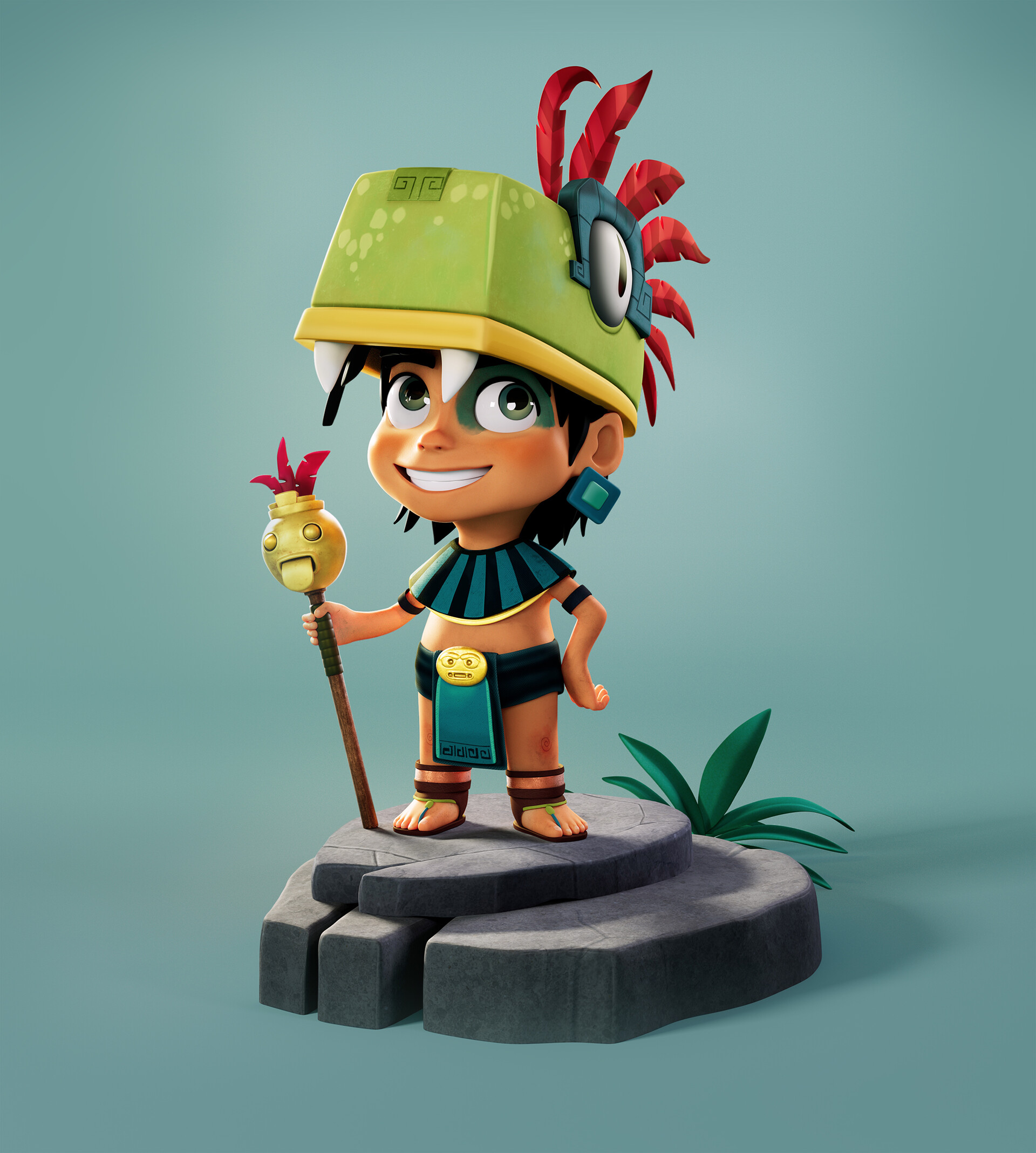 ArtStation - Little Aztec Boy