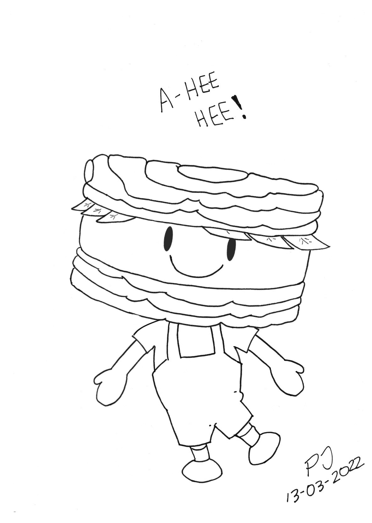 coloring pages burger boy