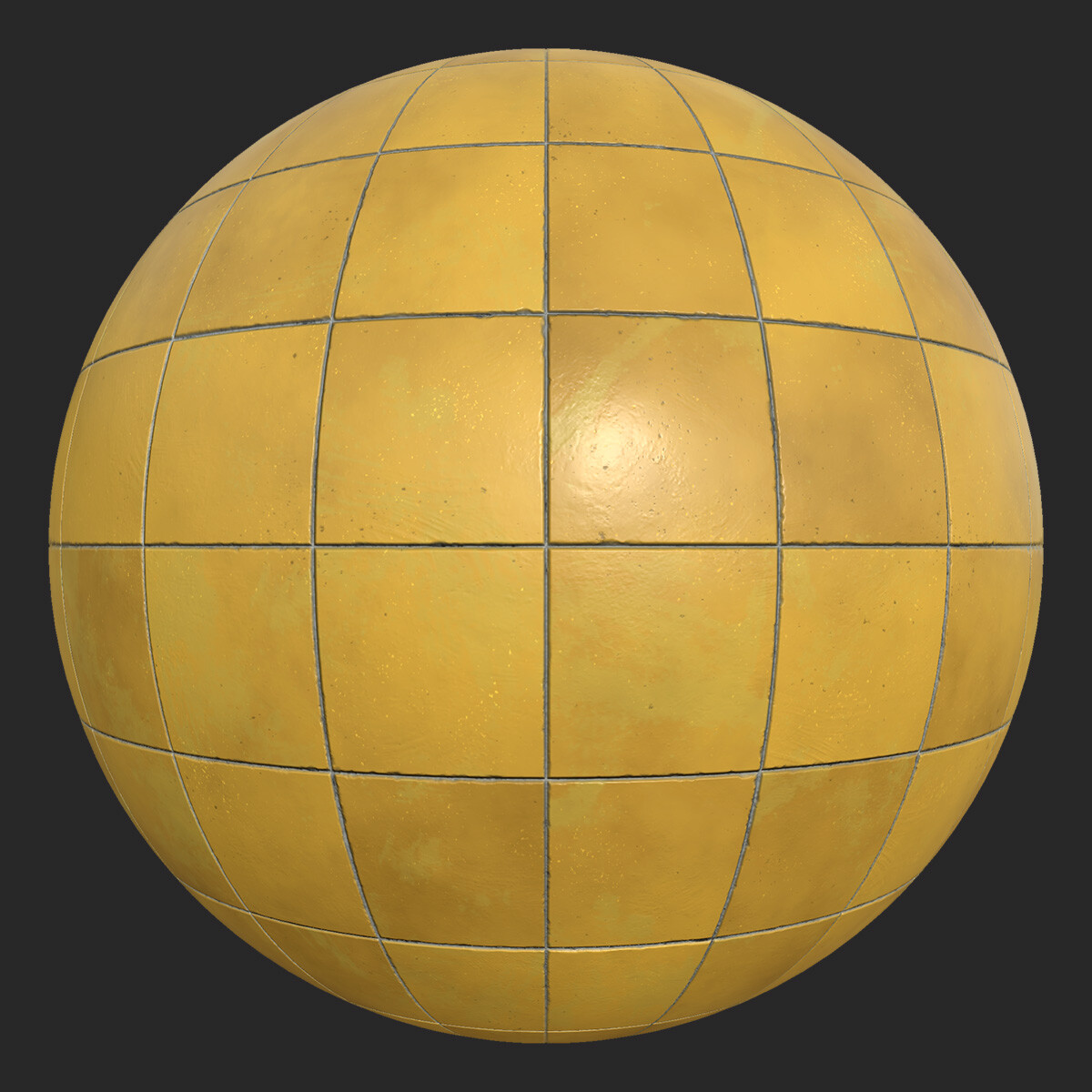 ArtStation - Glossy Square Yellow Terracotta Tiles (FREE PBR Texture)