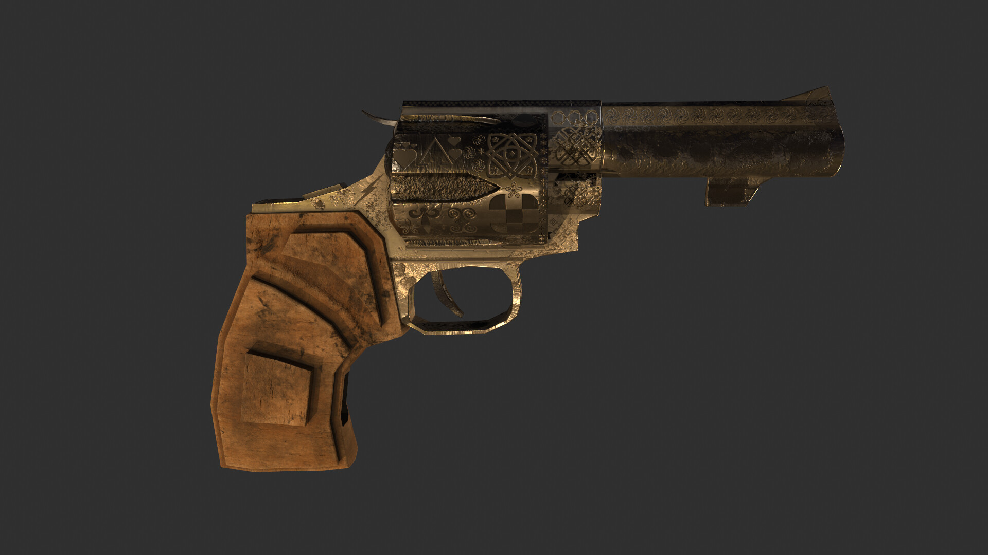 ArtStation - Revolver 3D Gun - Game Ready Asset.