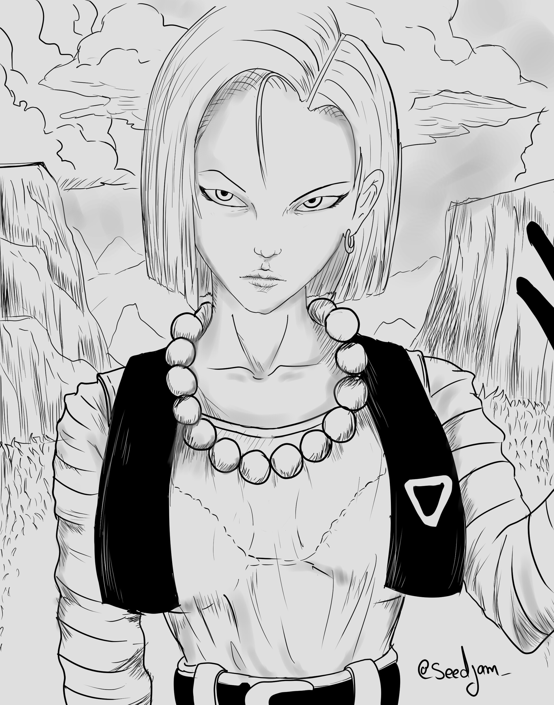 coloring pages of android 18