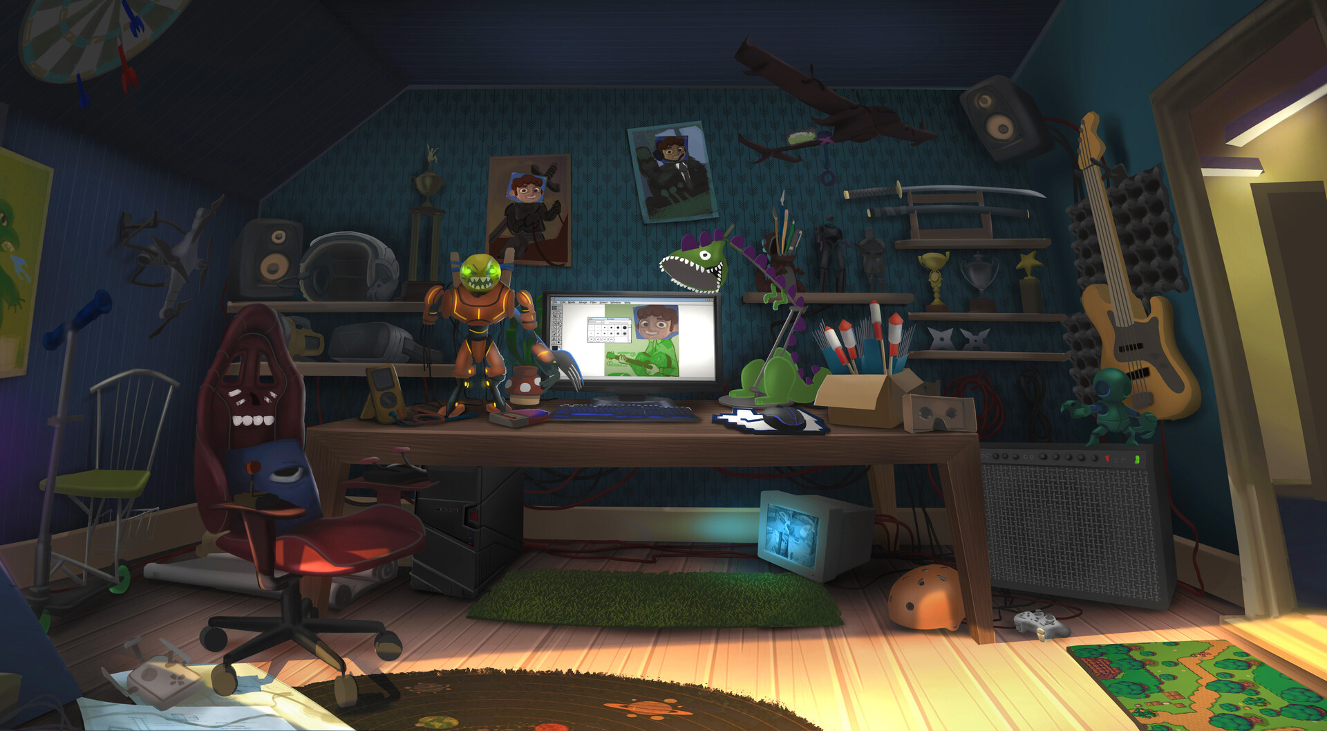 ArtStation - INVENTOR_ROOM_DESIGN