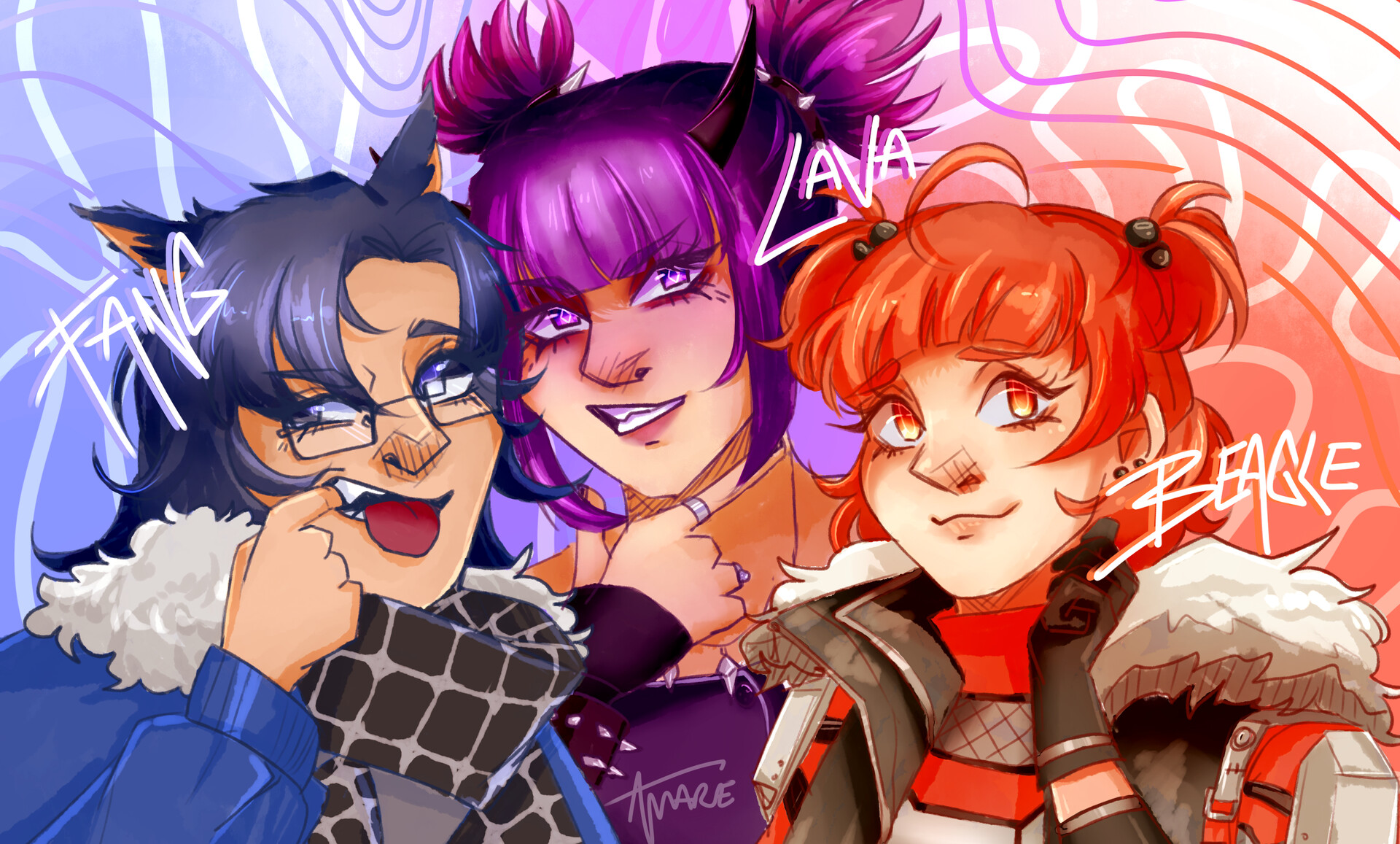 ArtStation - Arknights - Fang, Lava, Beagle