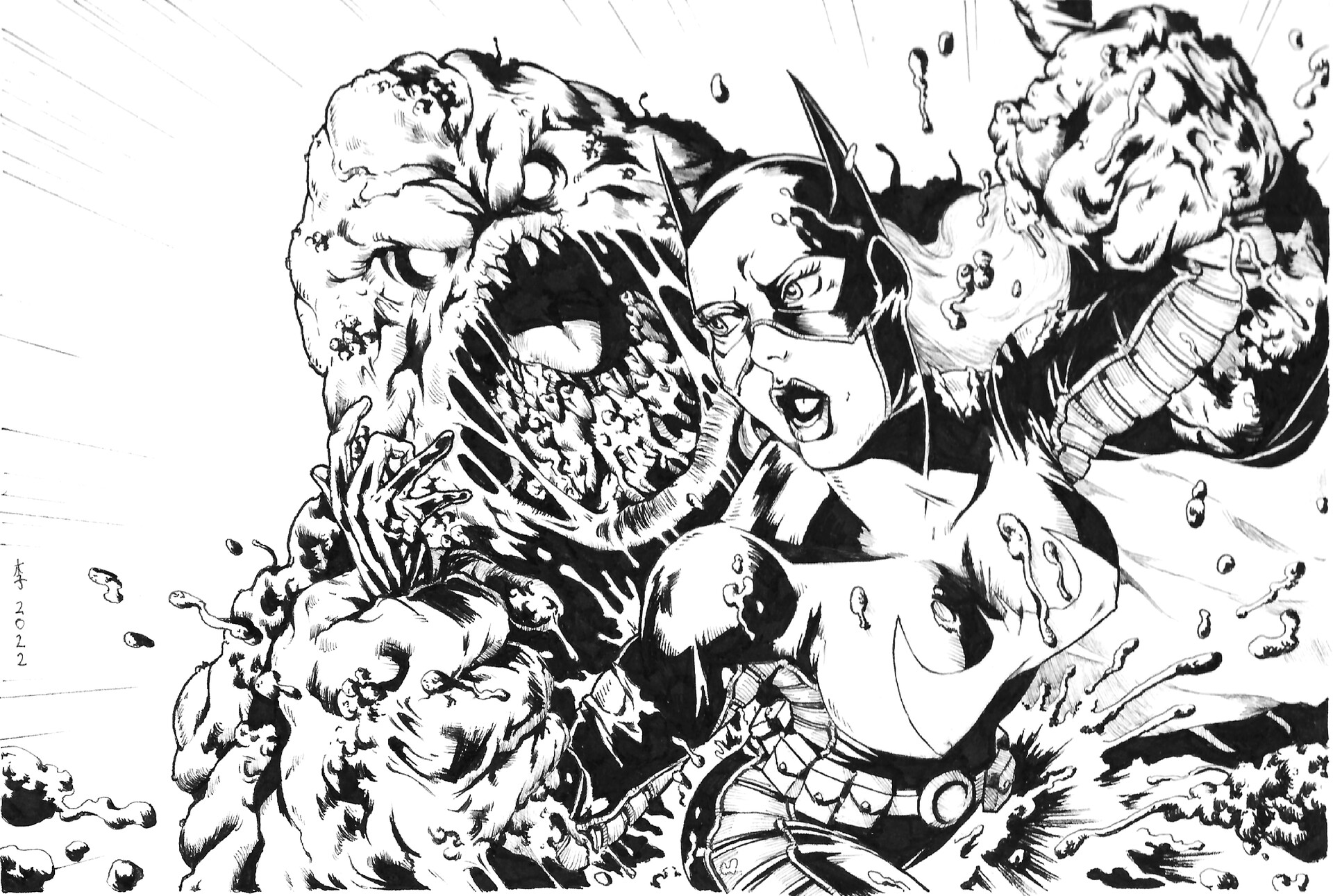 Julius - Pinup 21 - Claustrophobia (Batgirl vs. Clayface)