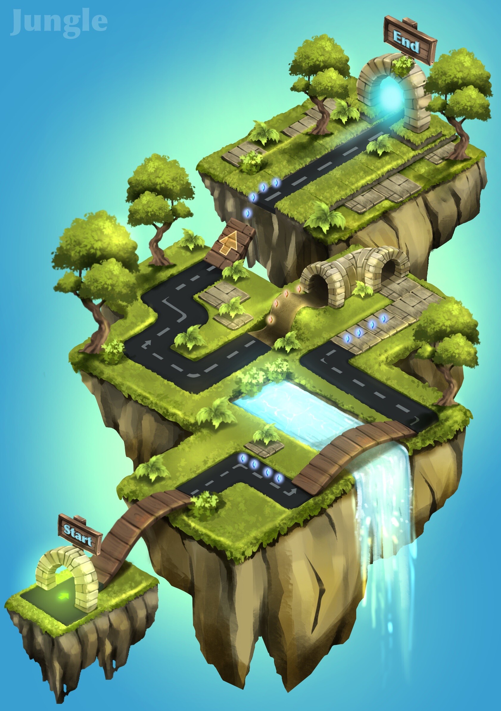 ArtStation - Race track isometric