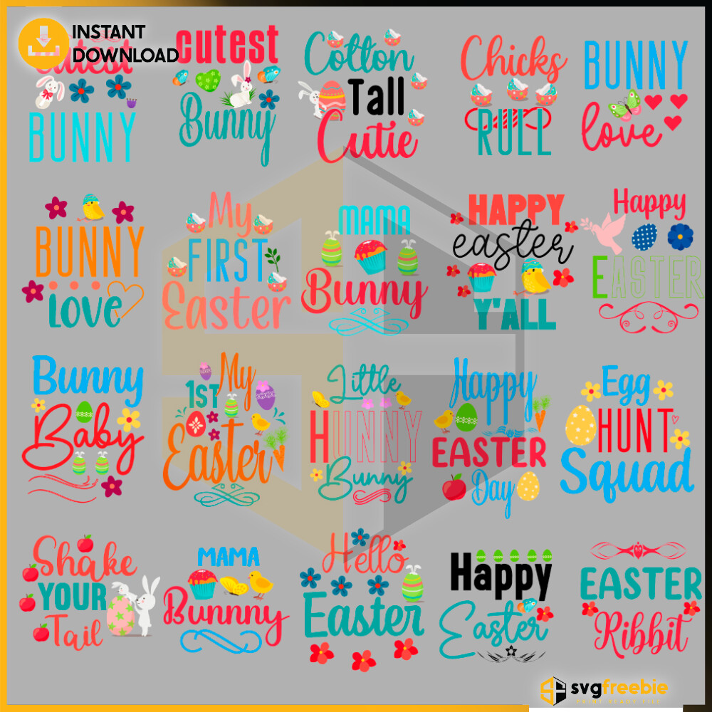 ArtStation - 20 Files Of Easter Quotes Bundle Svg Free, Easter Day Svg