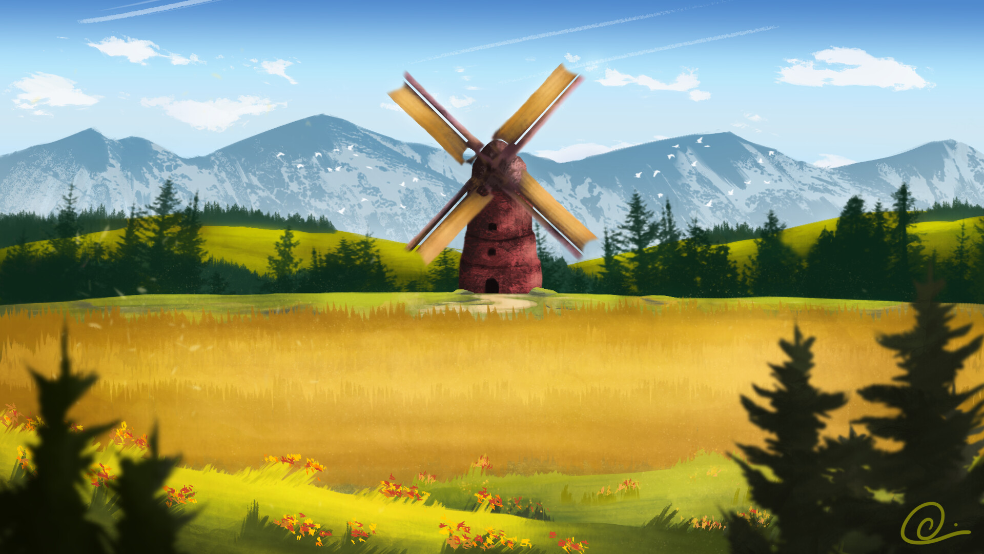 ArtStation - Alpine Mill