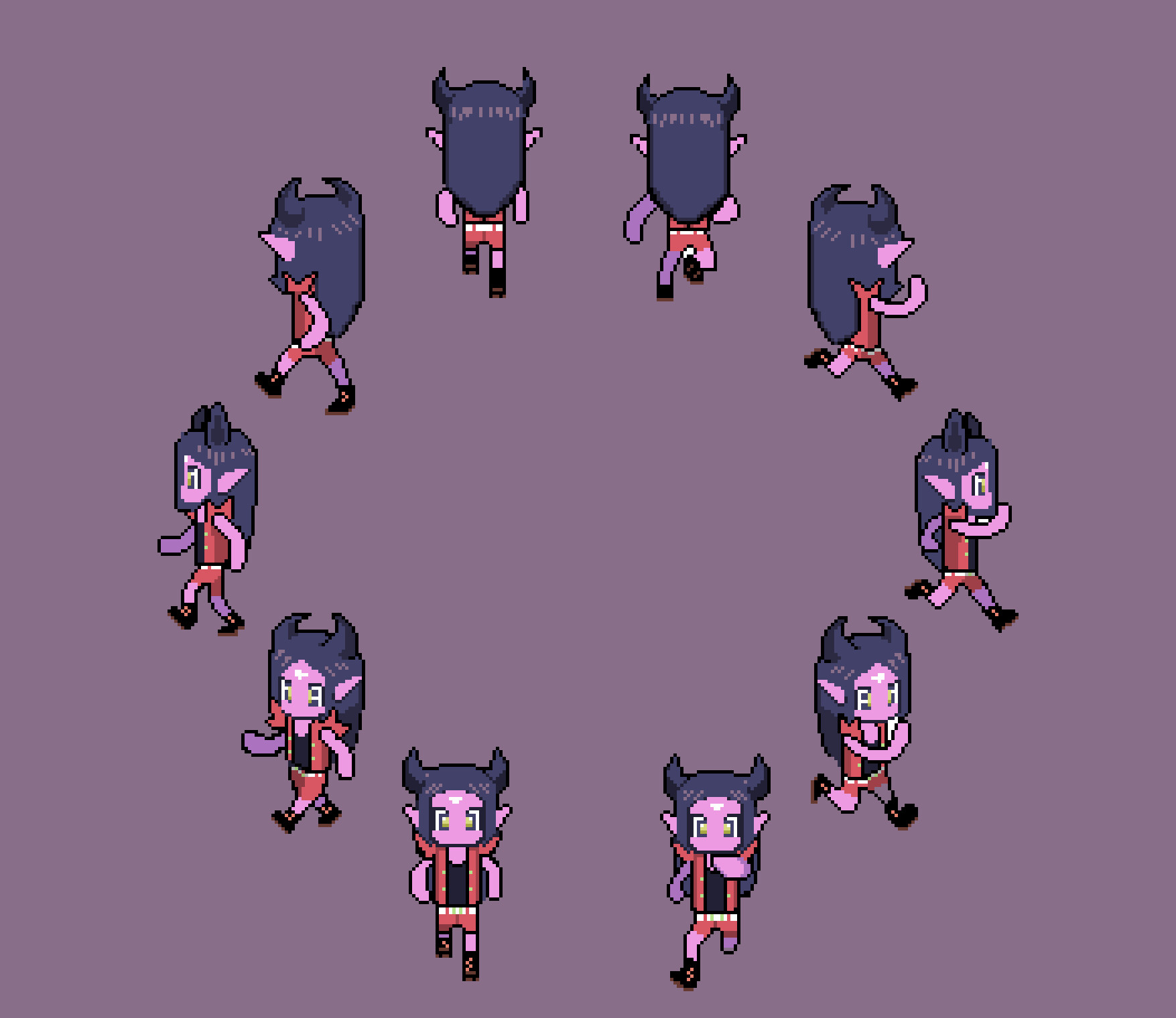 ArtStation - Walk & Run pixel animation.