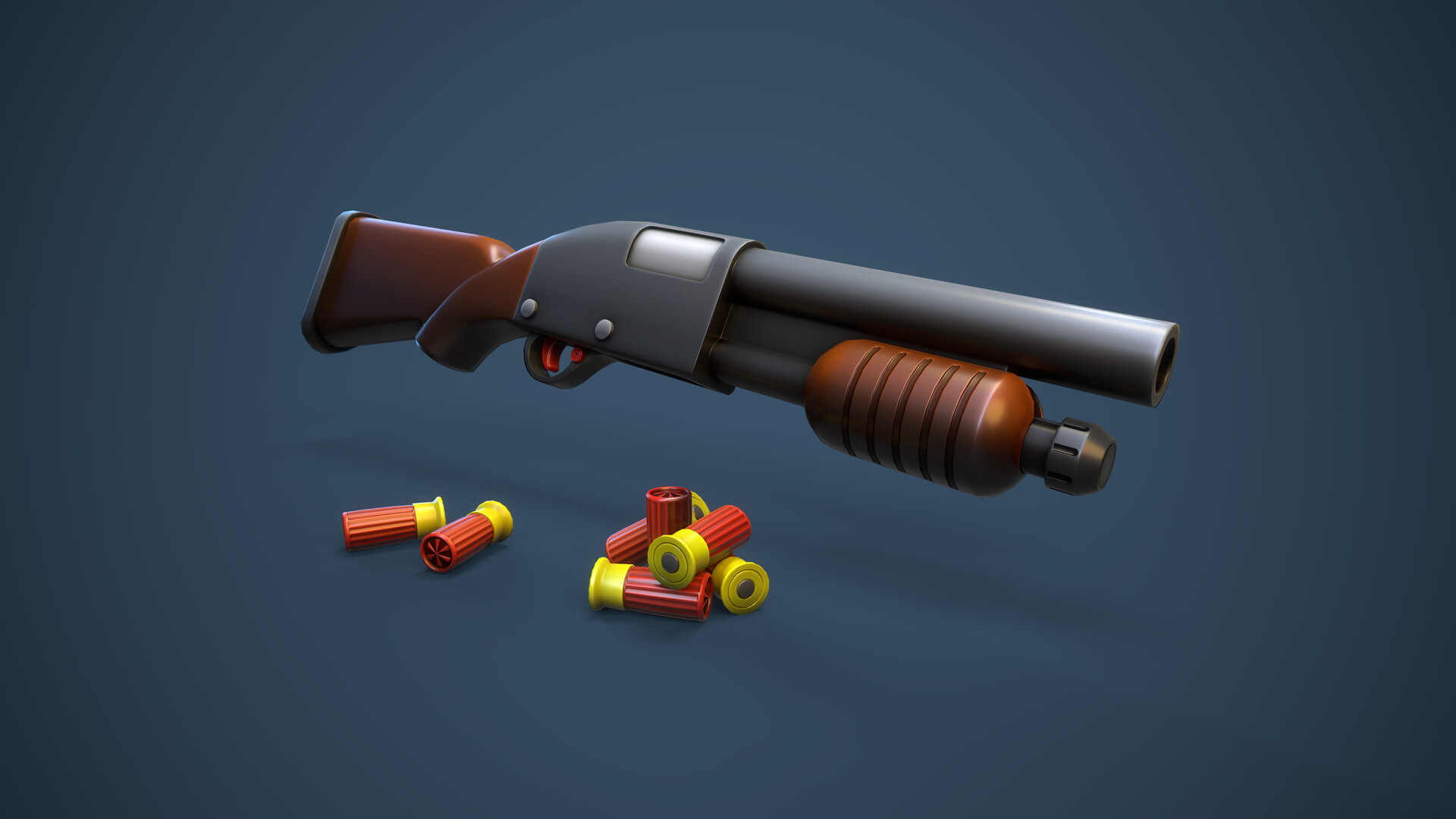ArtStation - Stylized pump action shotgun