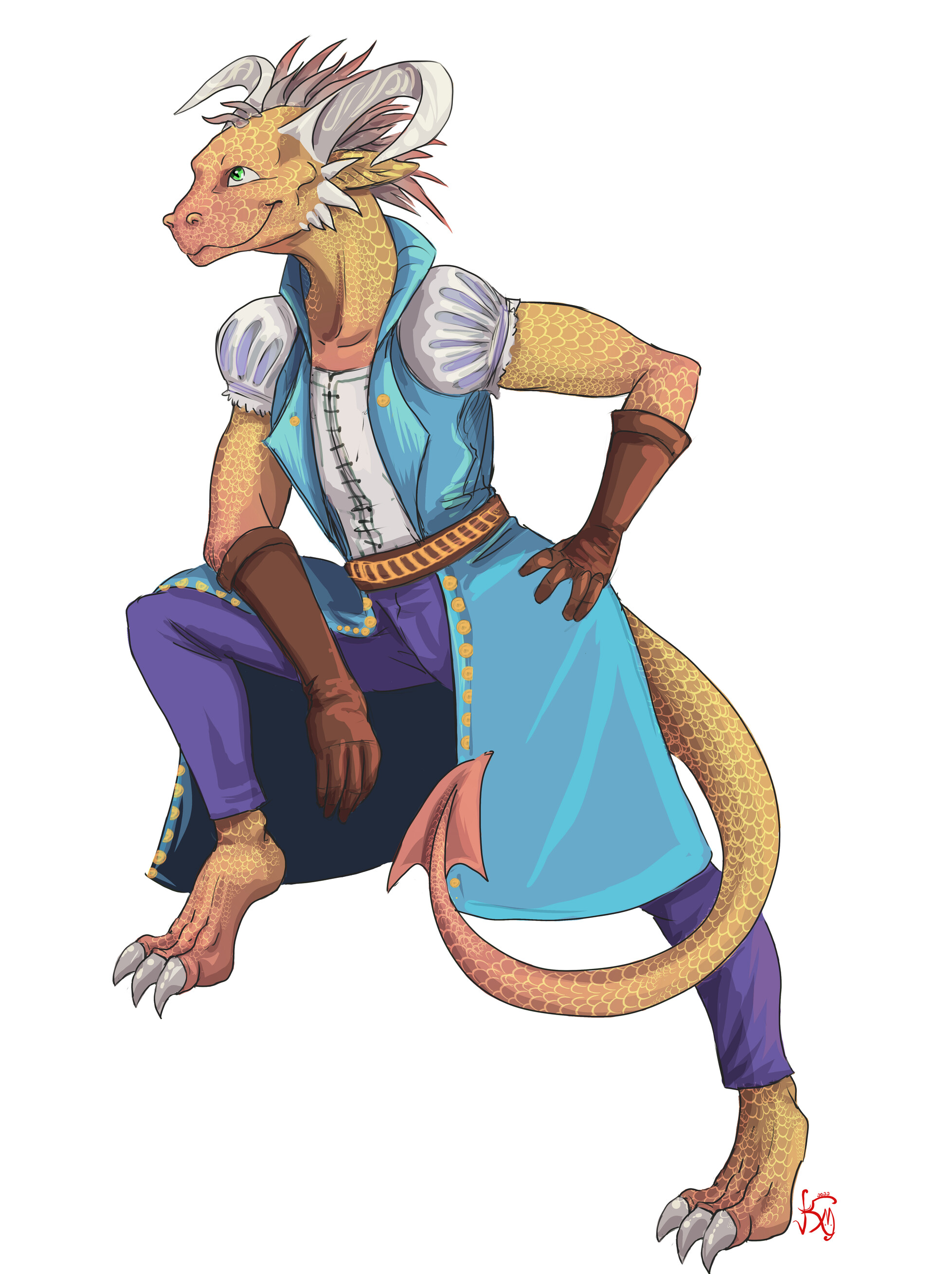 ArtStation - Dragonborne Bard - Commission