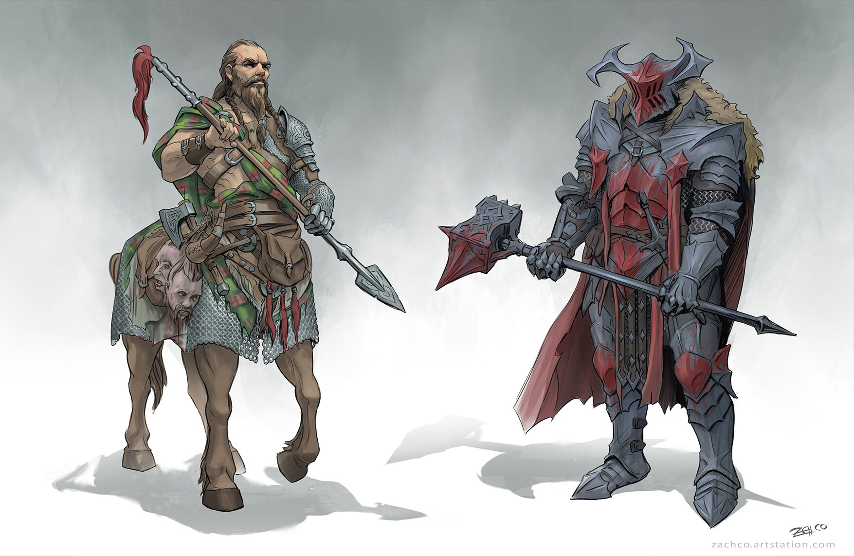 ArtStation - Centaur and a knight