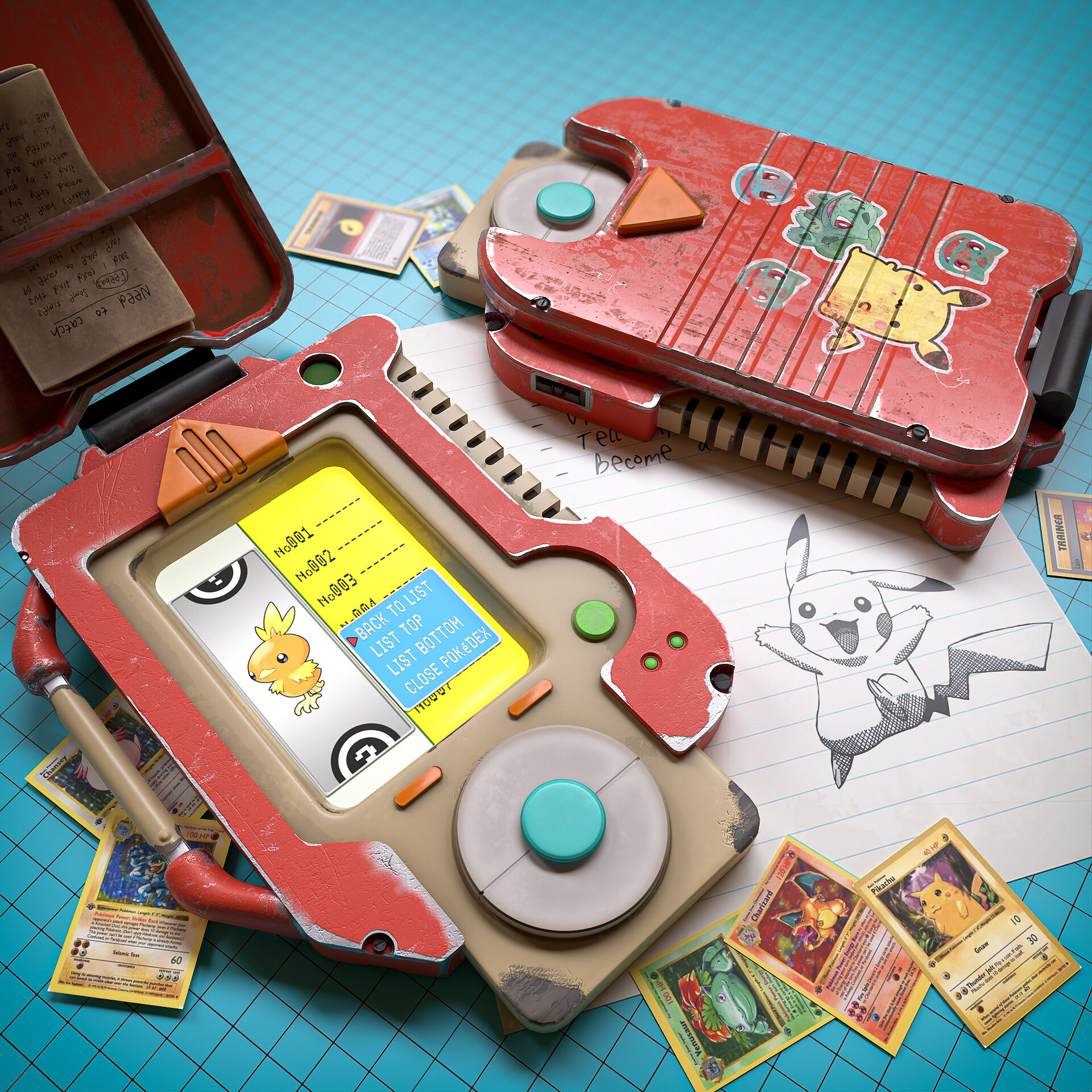 ArtStation - Pokedex - Game Ready Asset (FlippedNormals Course)