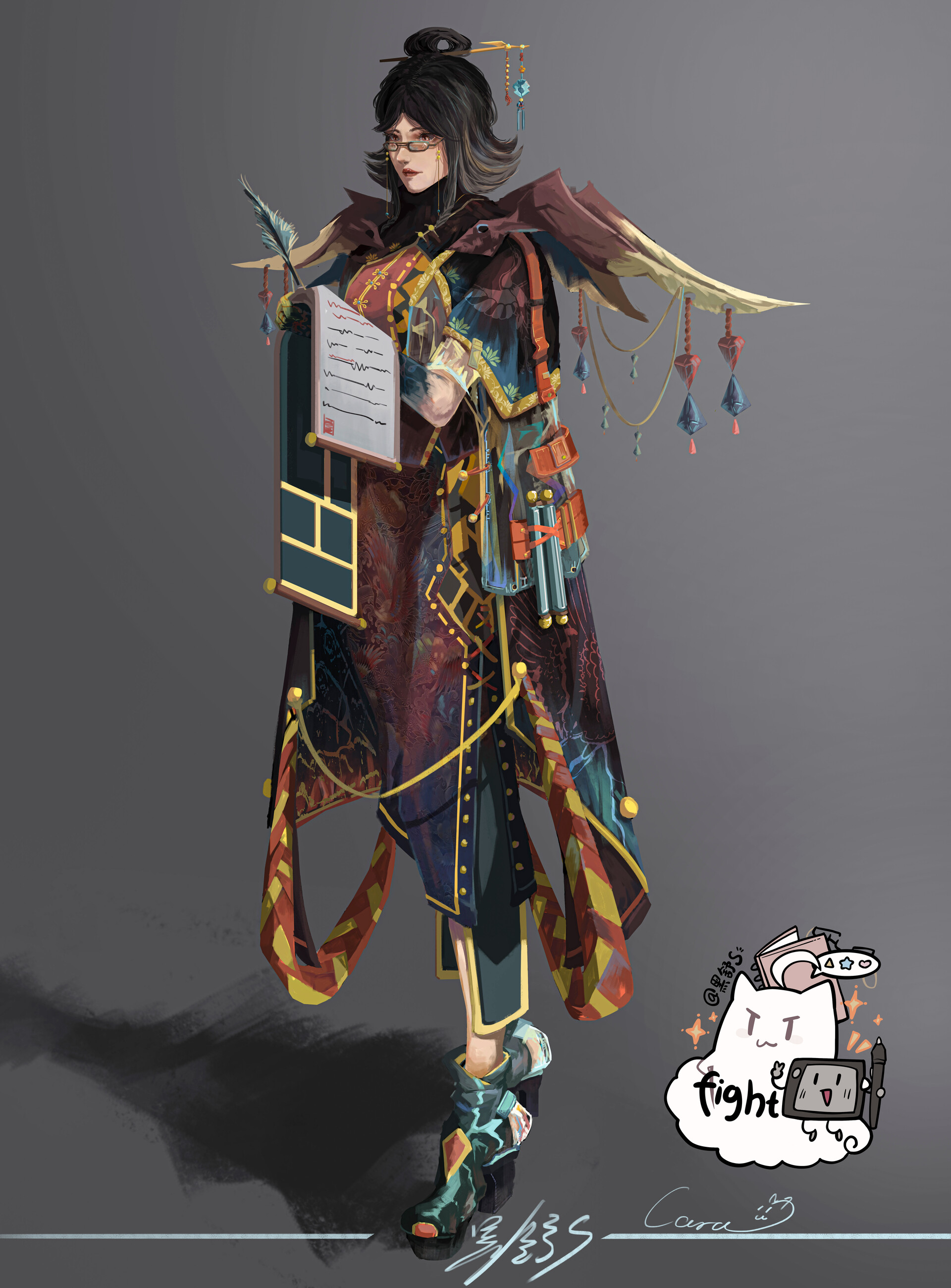 ArtStation - using some Chinese elements to design characters.