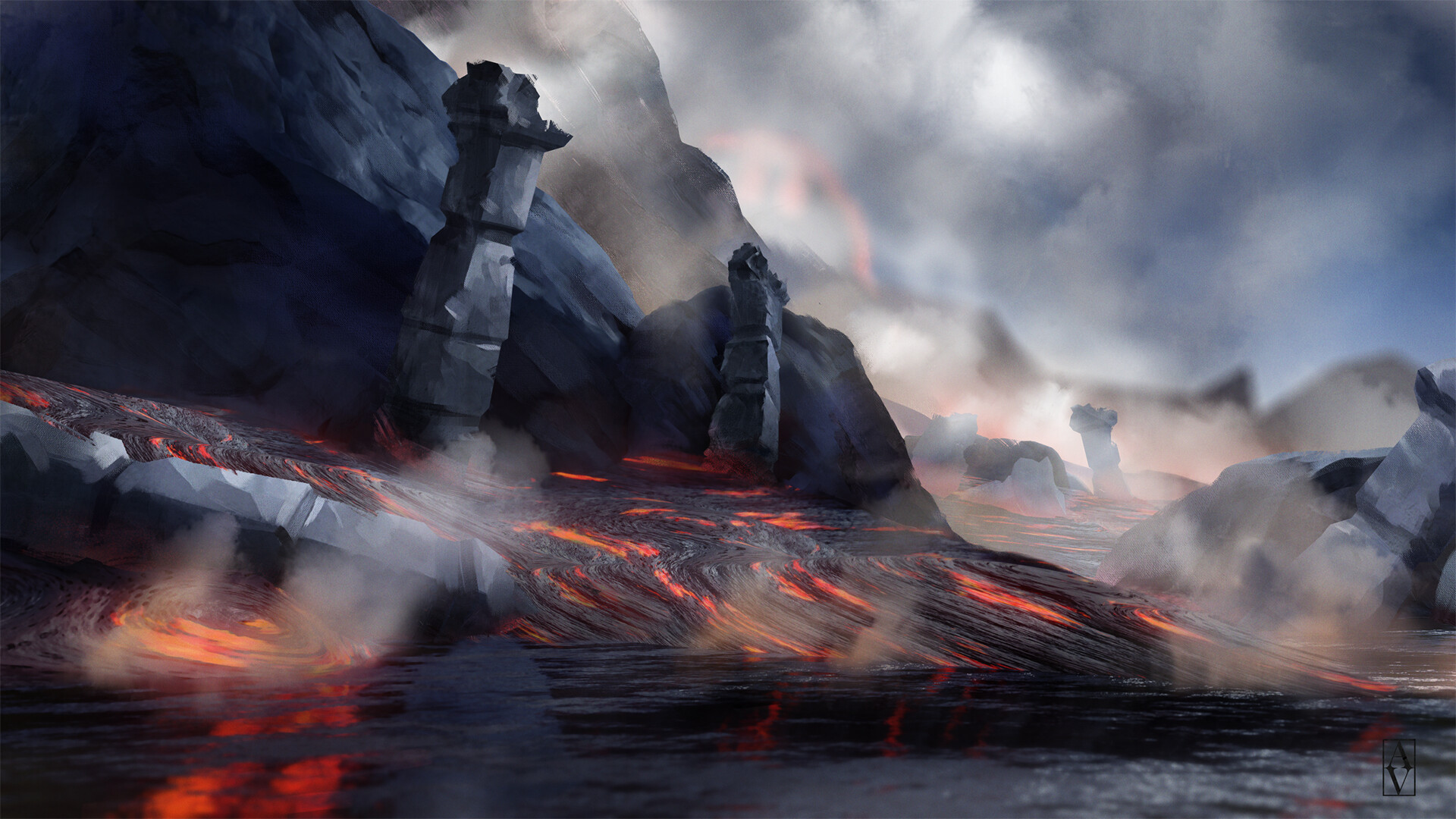 ArtStation - Lava flows