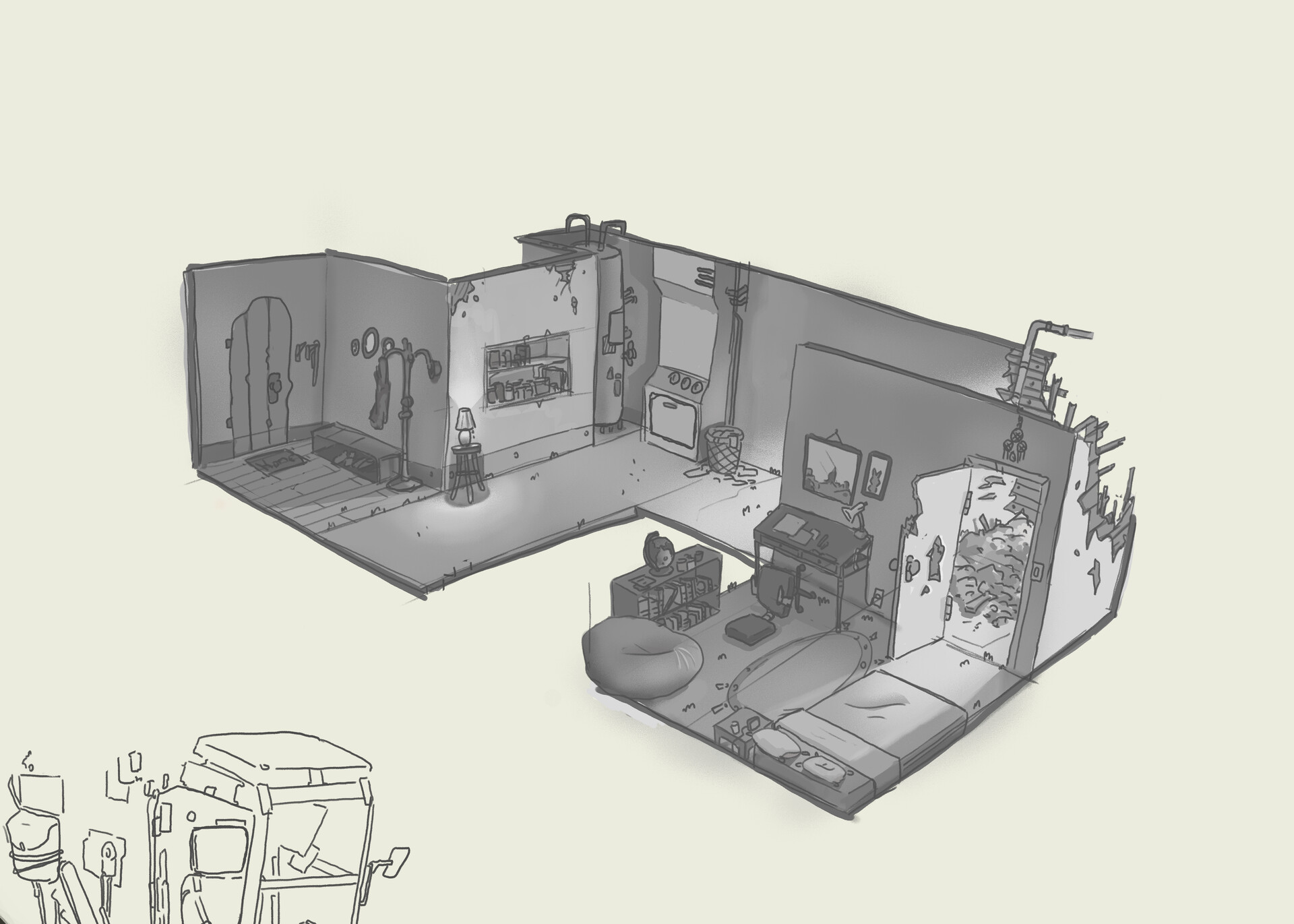 ArtStation - room concept art