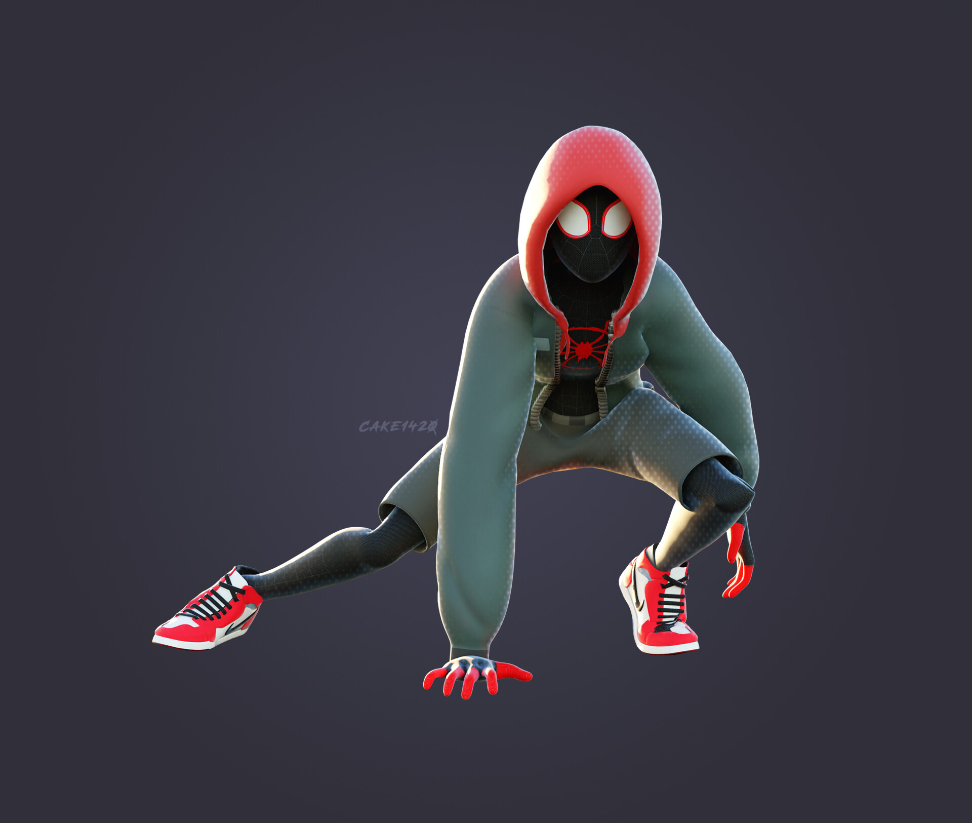 Cake1420 - Miles Morales [ Blender 3D Model ]