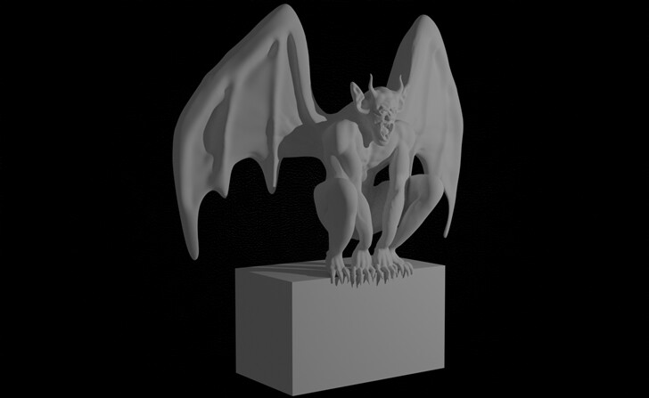 ArtStation - Gargoyle Statue