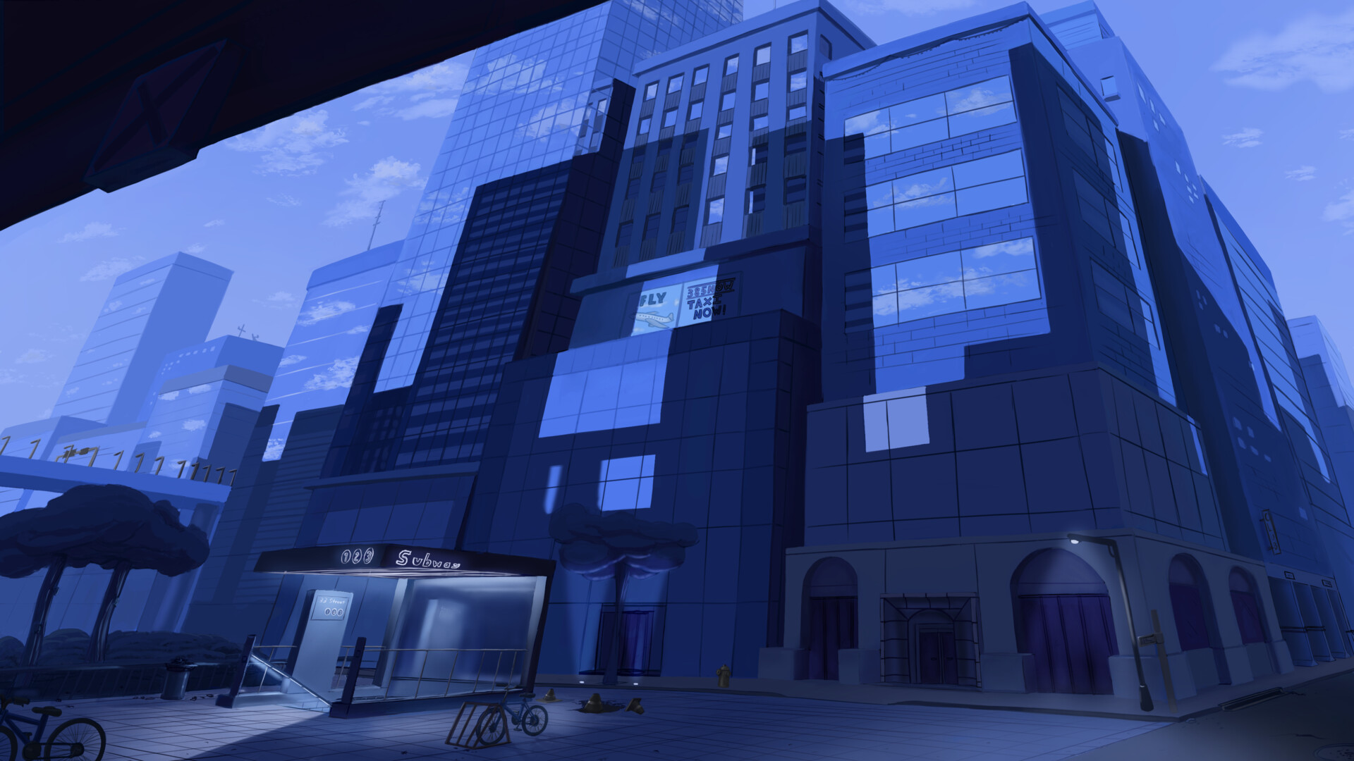 ArtStation - Monochromatic Inner City Project