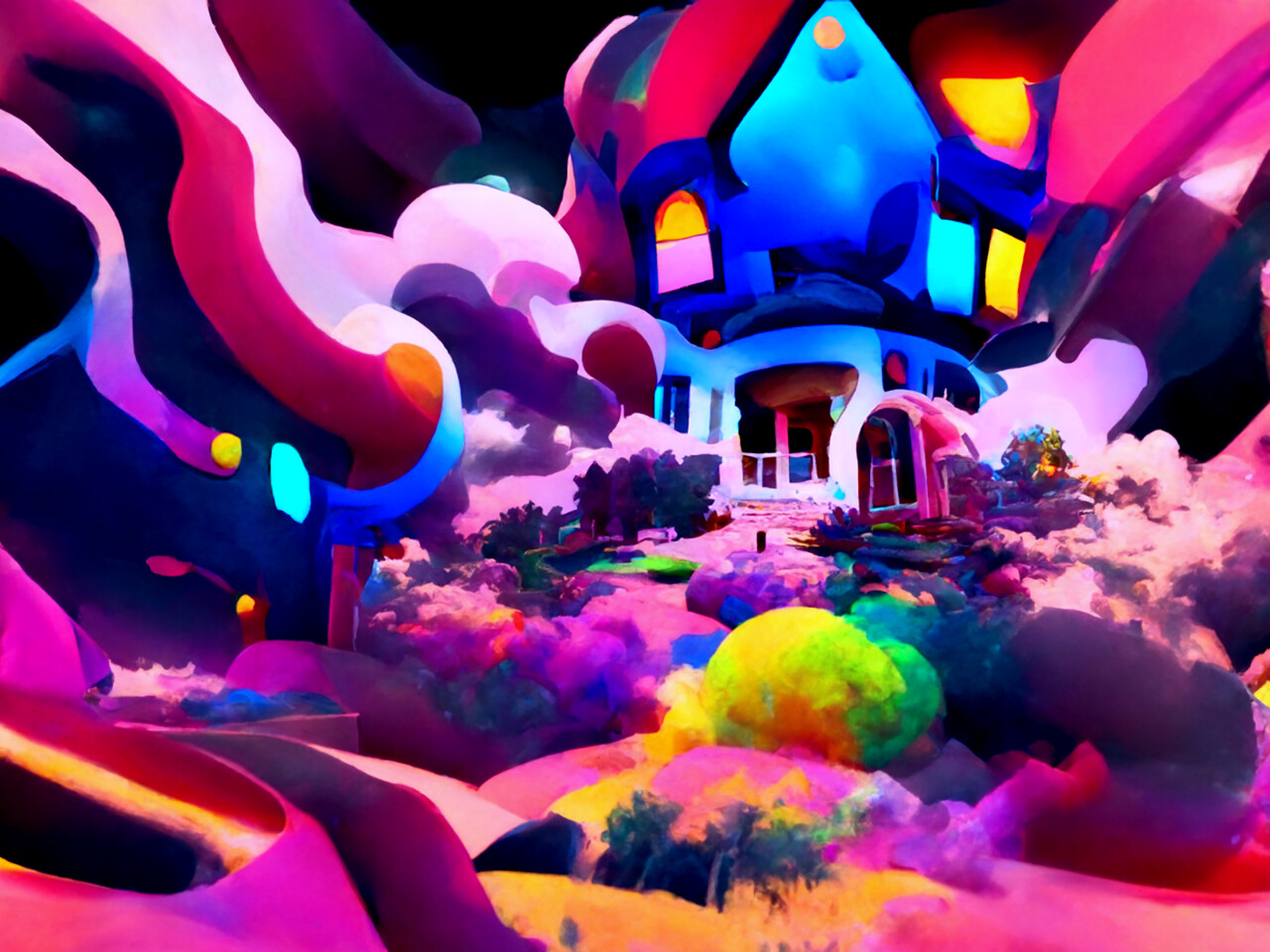 ArtStation - Some psychedelic houses