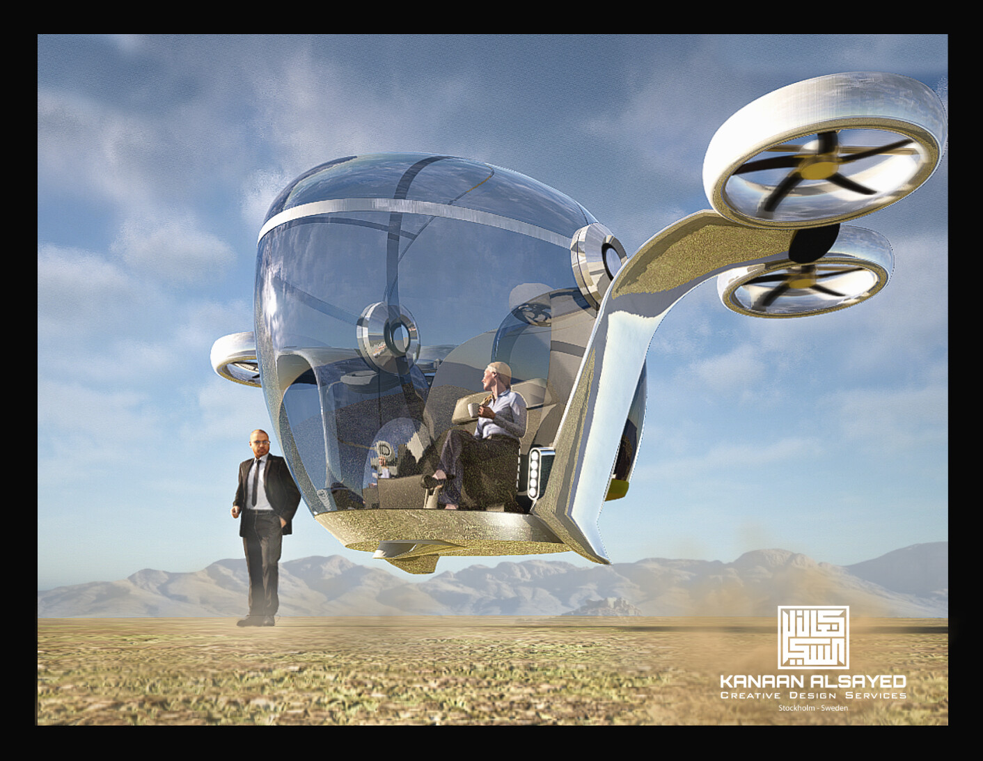 ArtStation - Futuristic Flying Car Concept