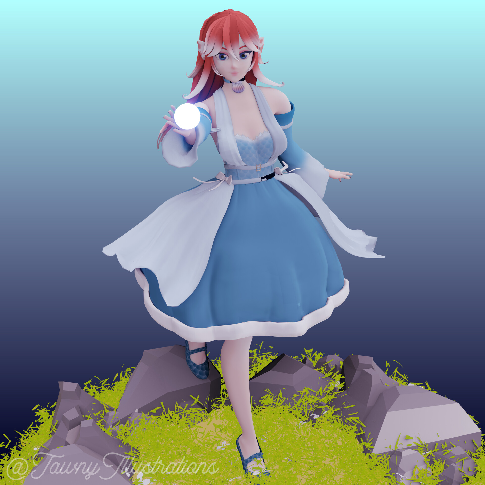 ArtStation - Gold Fish Girl - Zbrush Sculpt