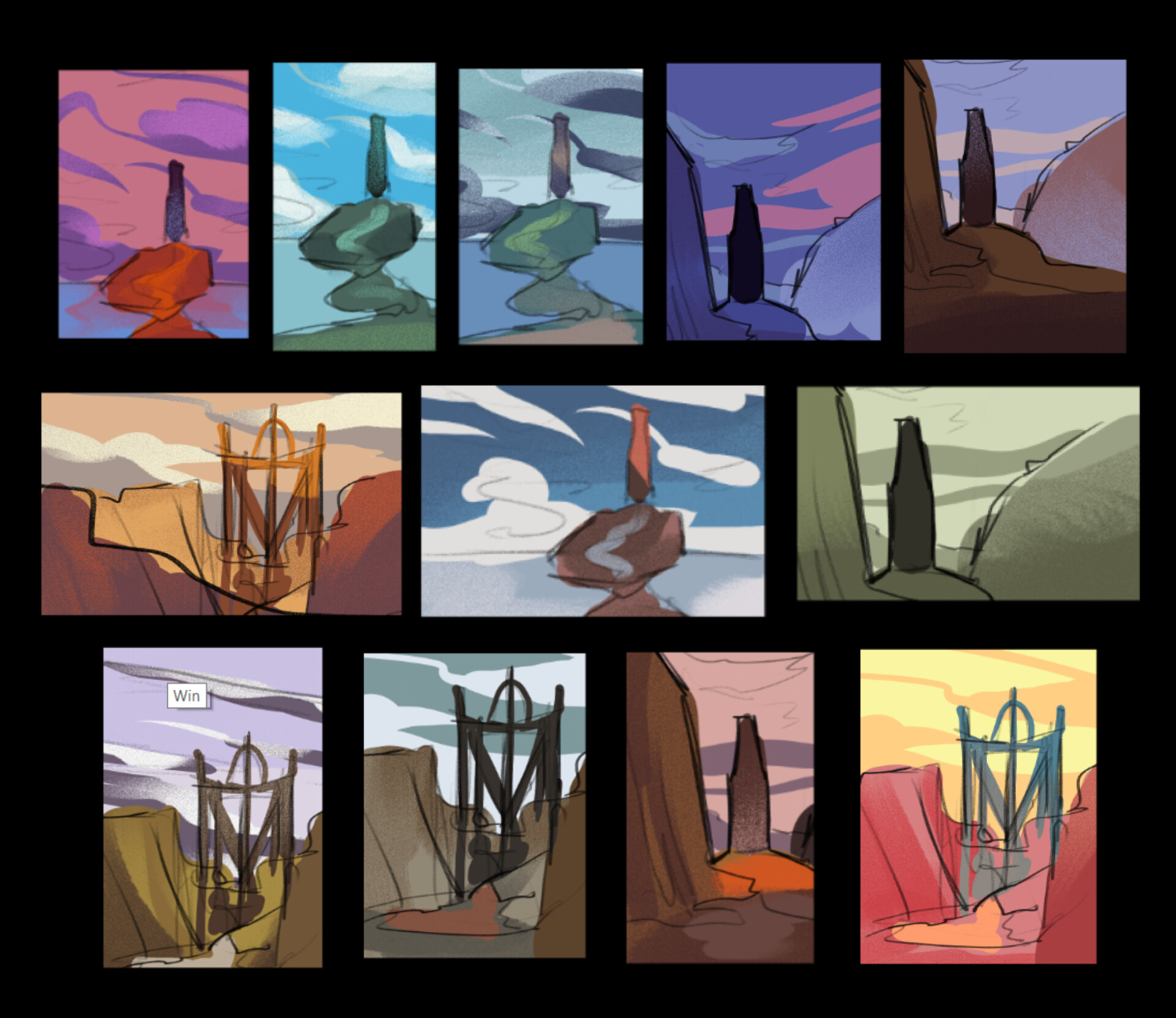 ArtStation - Color and Value Environment Thumbnails