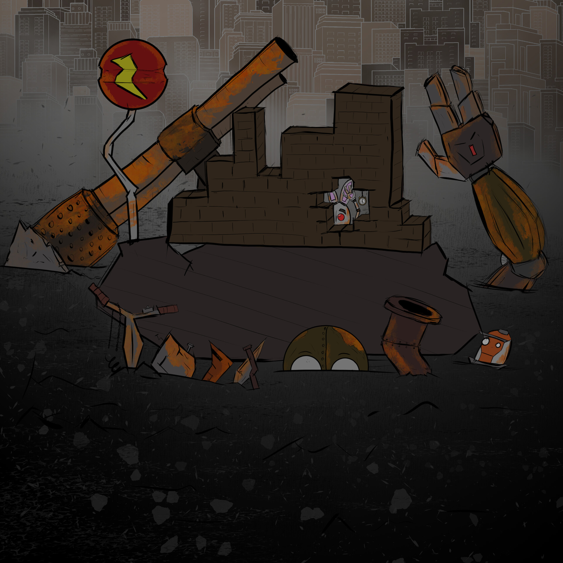 ArtStation - Scrap Yard concept