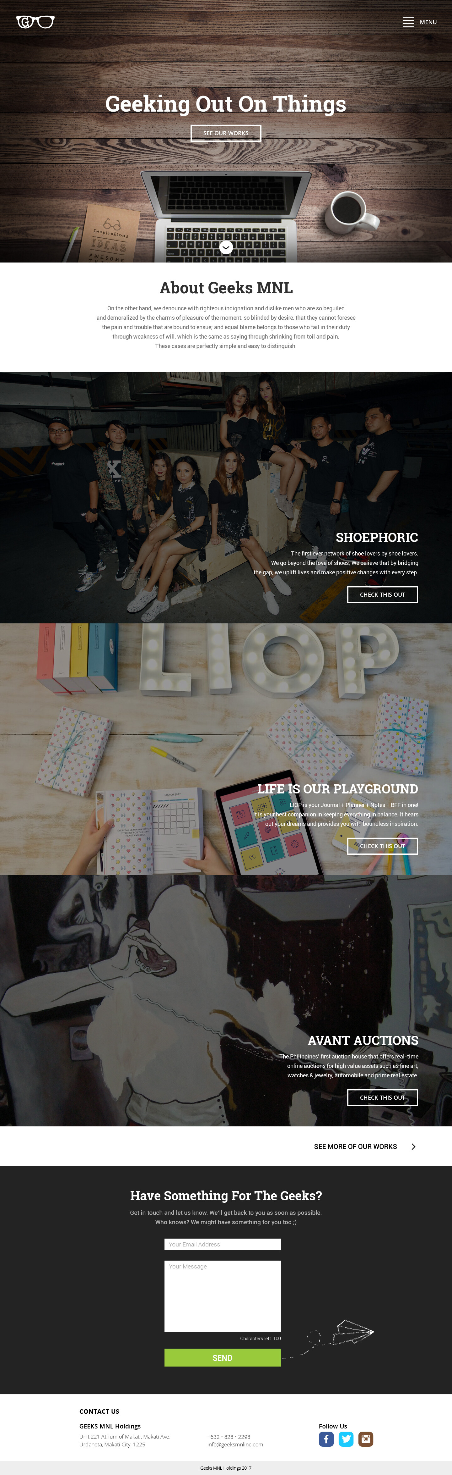 ArtStation - GEEKS MNL Website Design Study