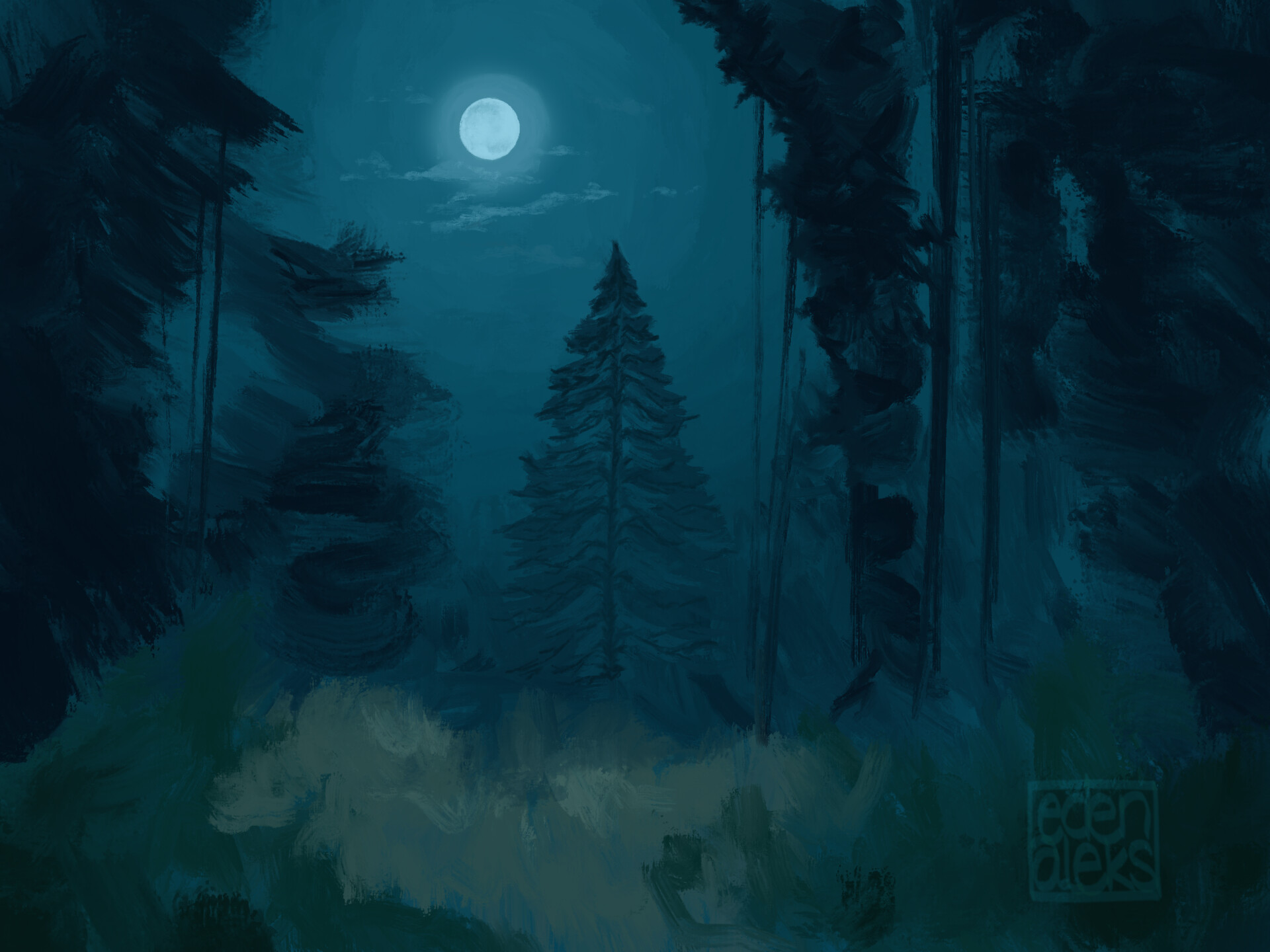 ArtStation - Night Forest