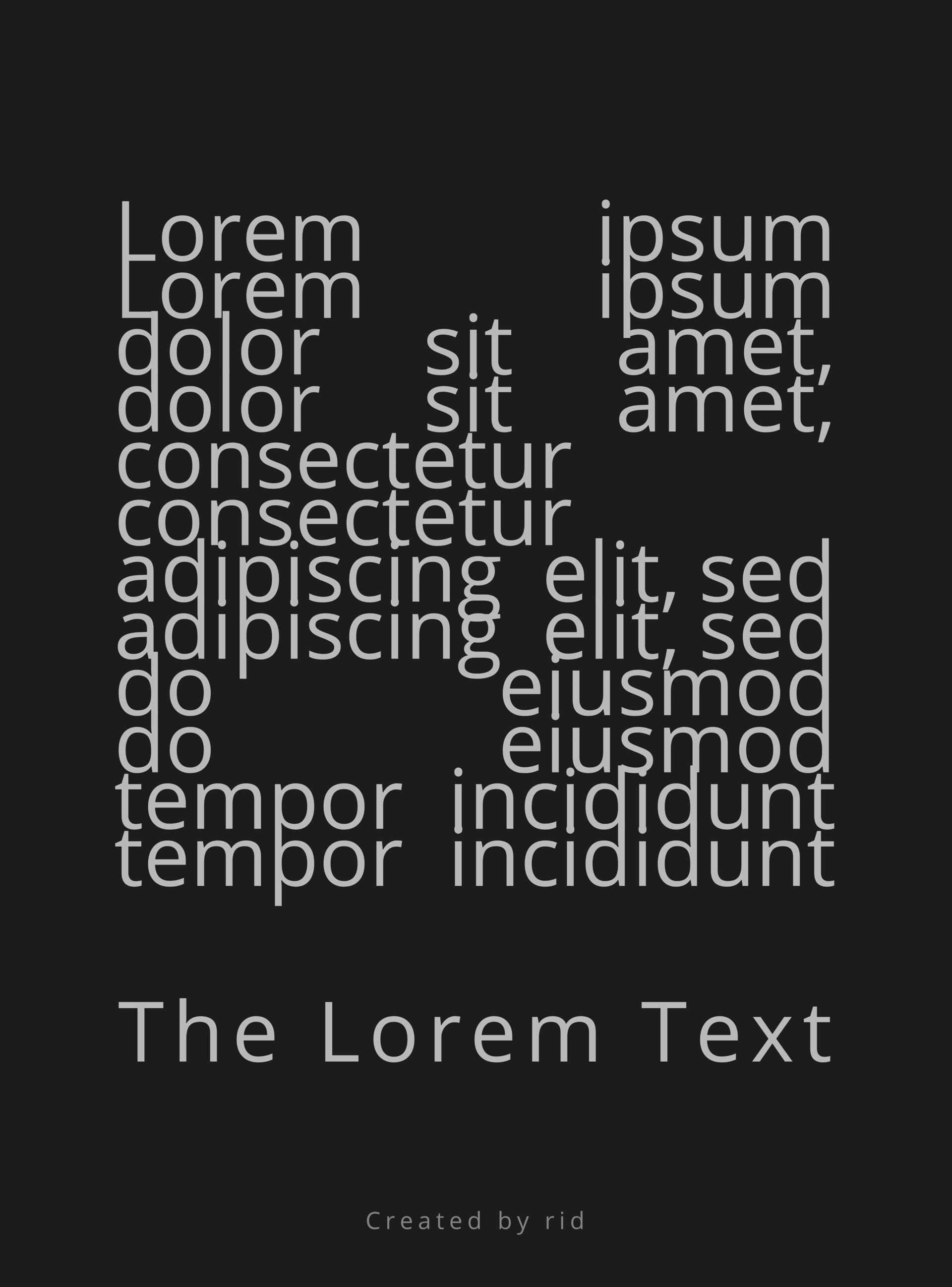 ArtStation - The Lorem Text