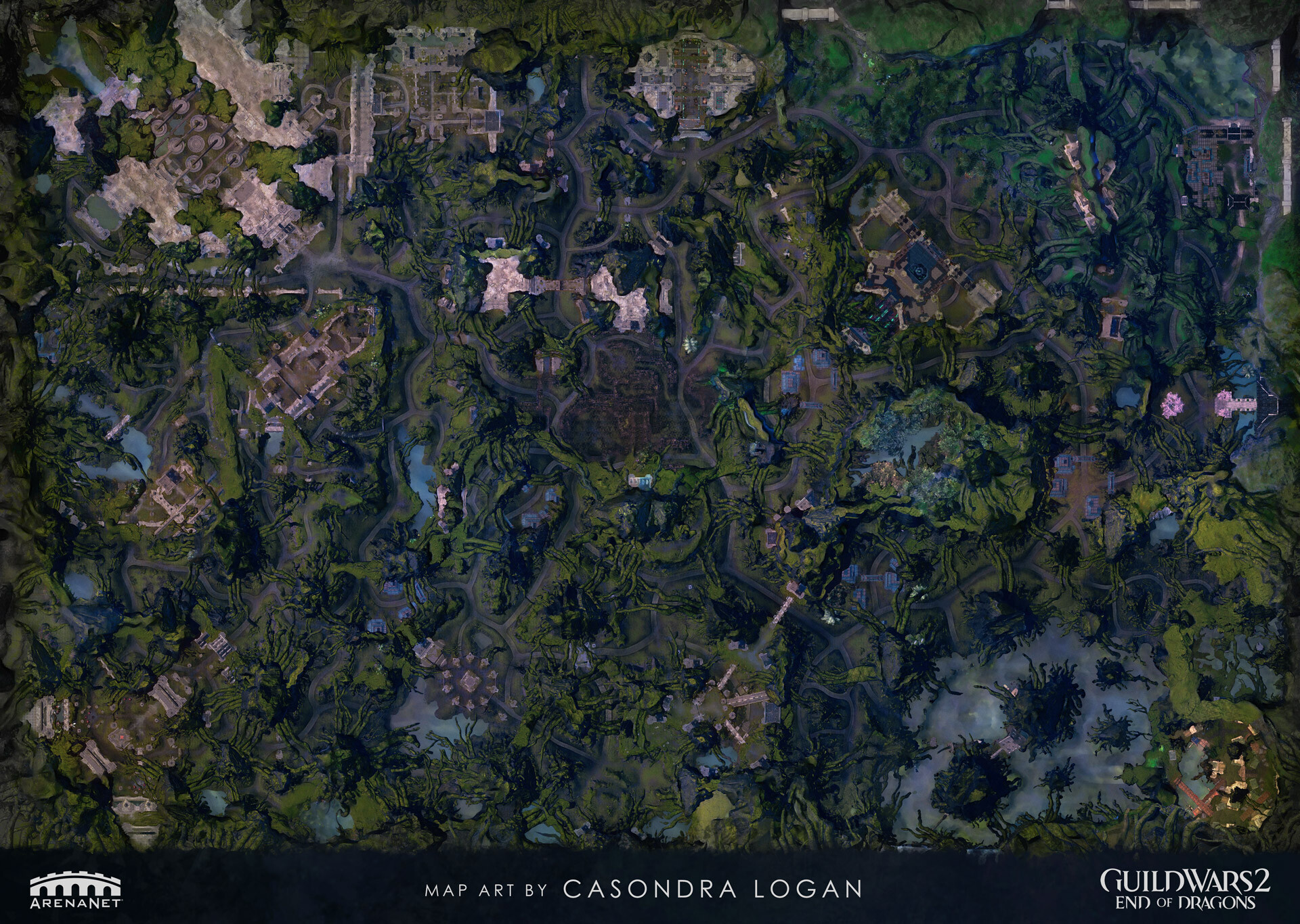 Casondra Logan - Guild Wars 2 End of Dragons - Echovald Map