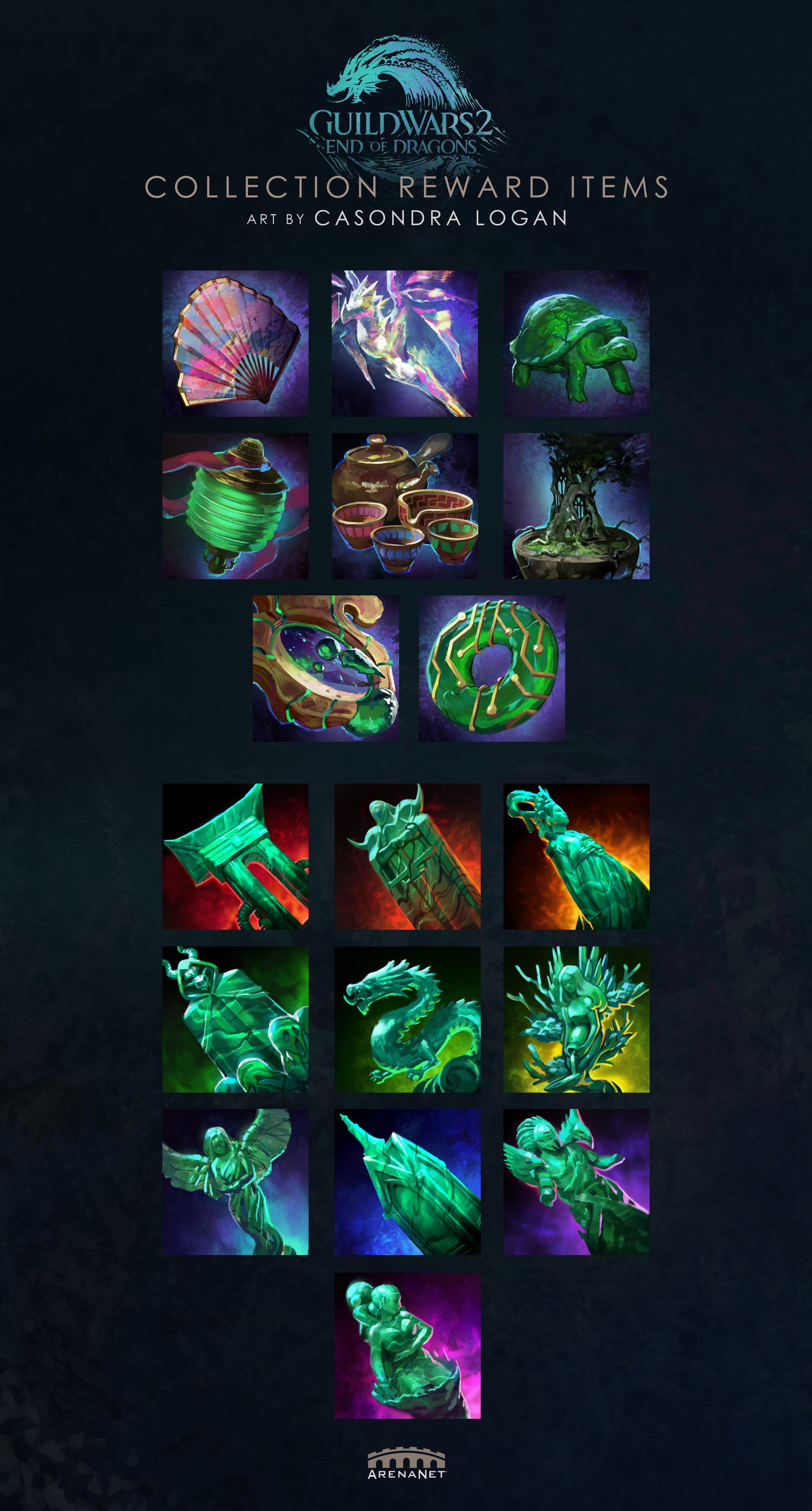 ArtStation - Guild Wars 2 End of Dragons - Collection Items