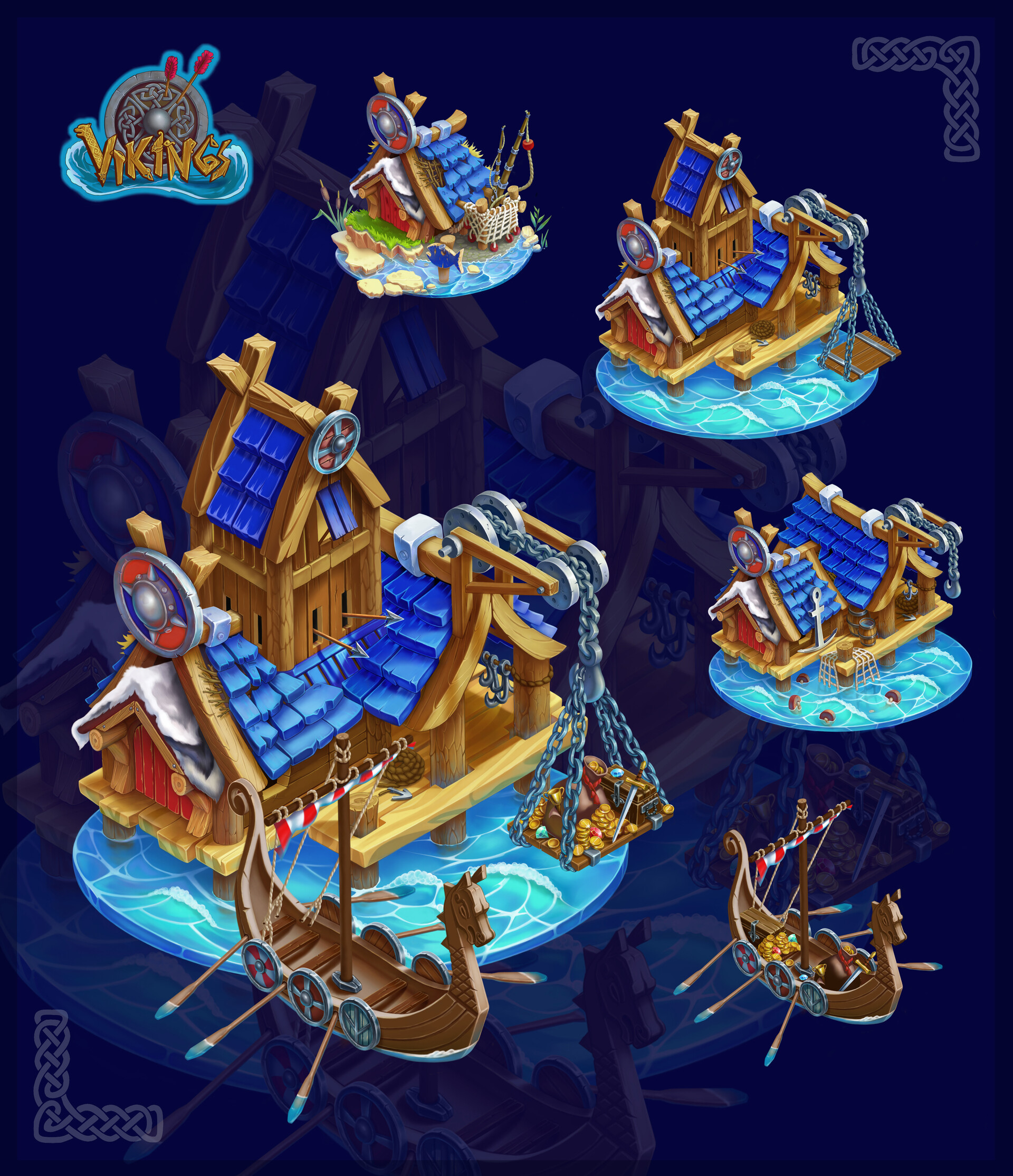 ArtStation - Vikings. Fishman`s house. Third level