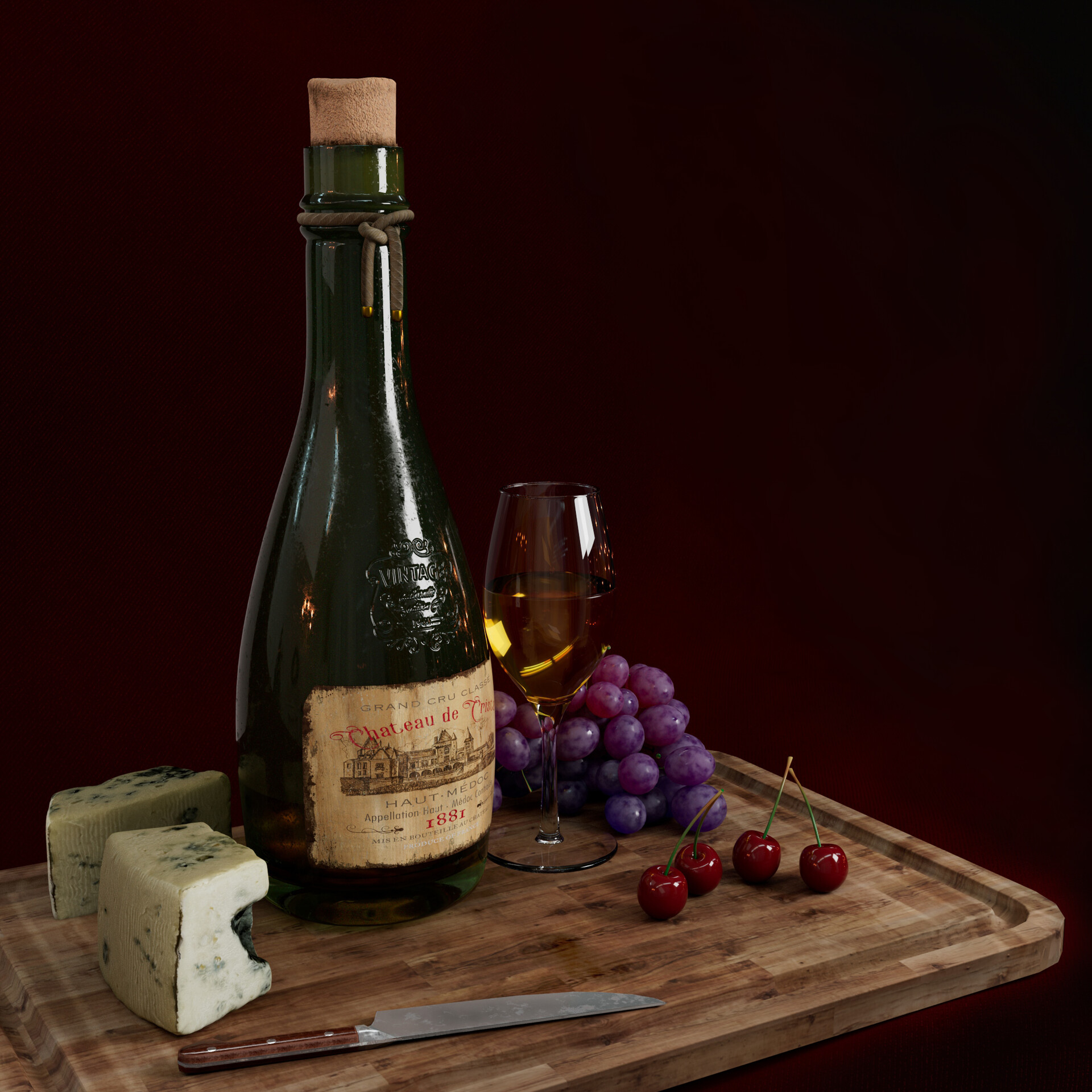 ArtStation - Wine Bottle