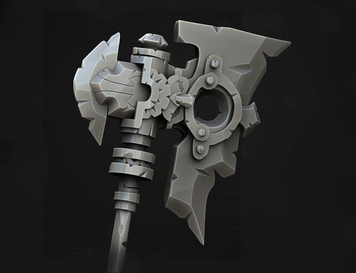 ArtStation - Makers Axe - Sculpt