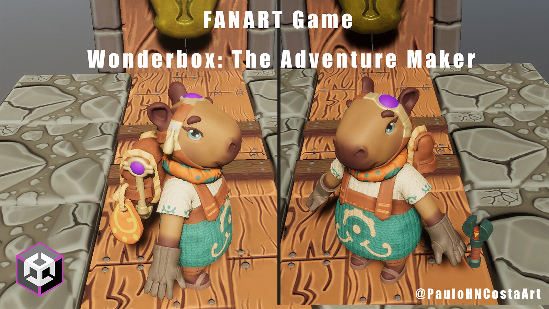 ArtStation - FANATR of the game WonderBox character Kapi inventor