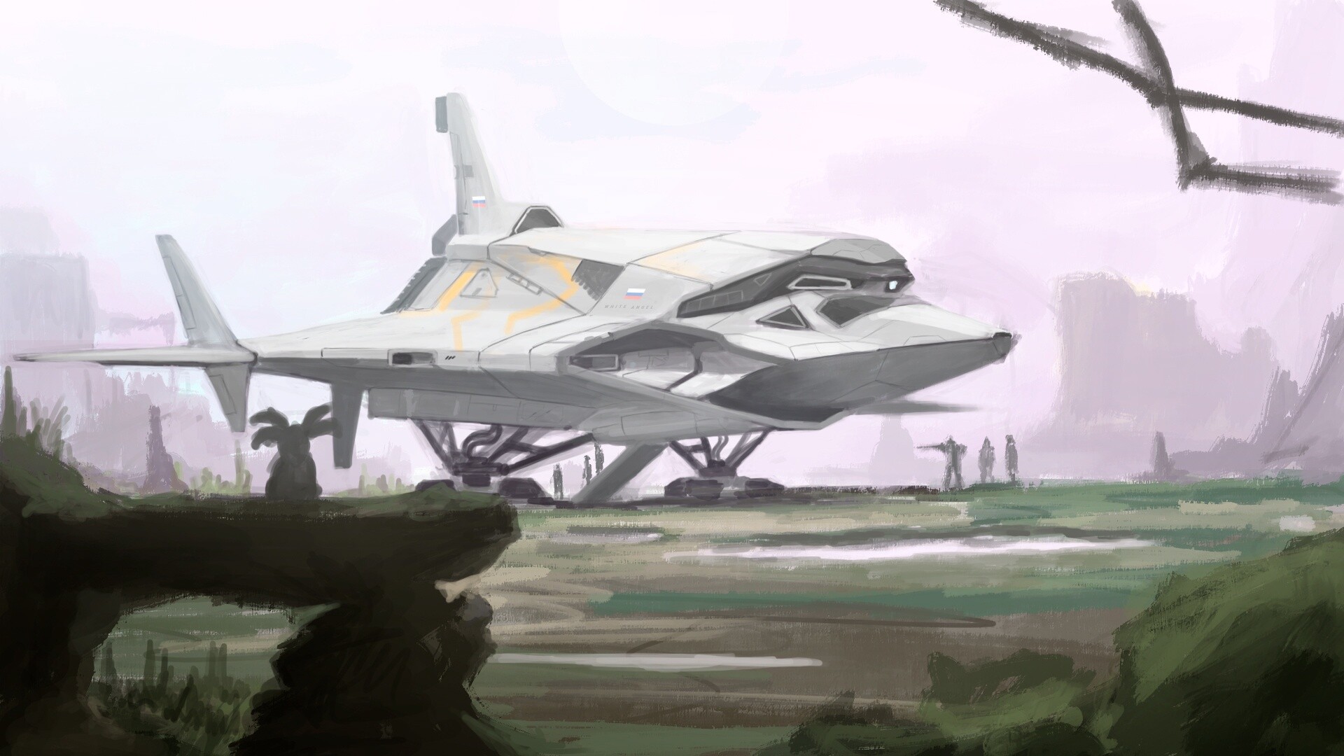 ArtStation - Spaceship White Angel