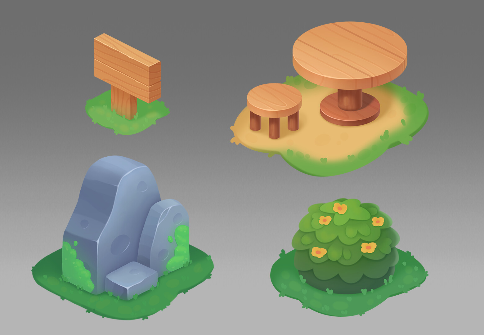 ArtStation - Garden props