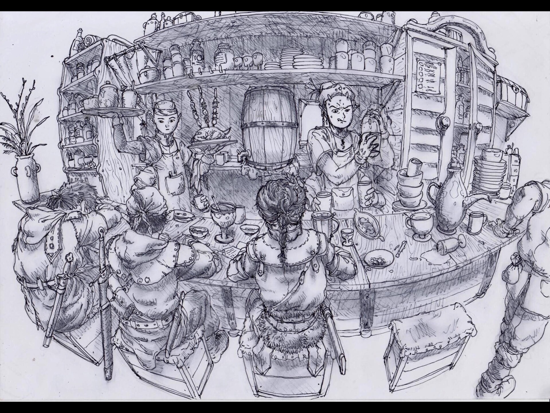 ArtStation - Dinner at the pub