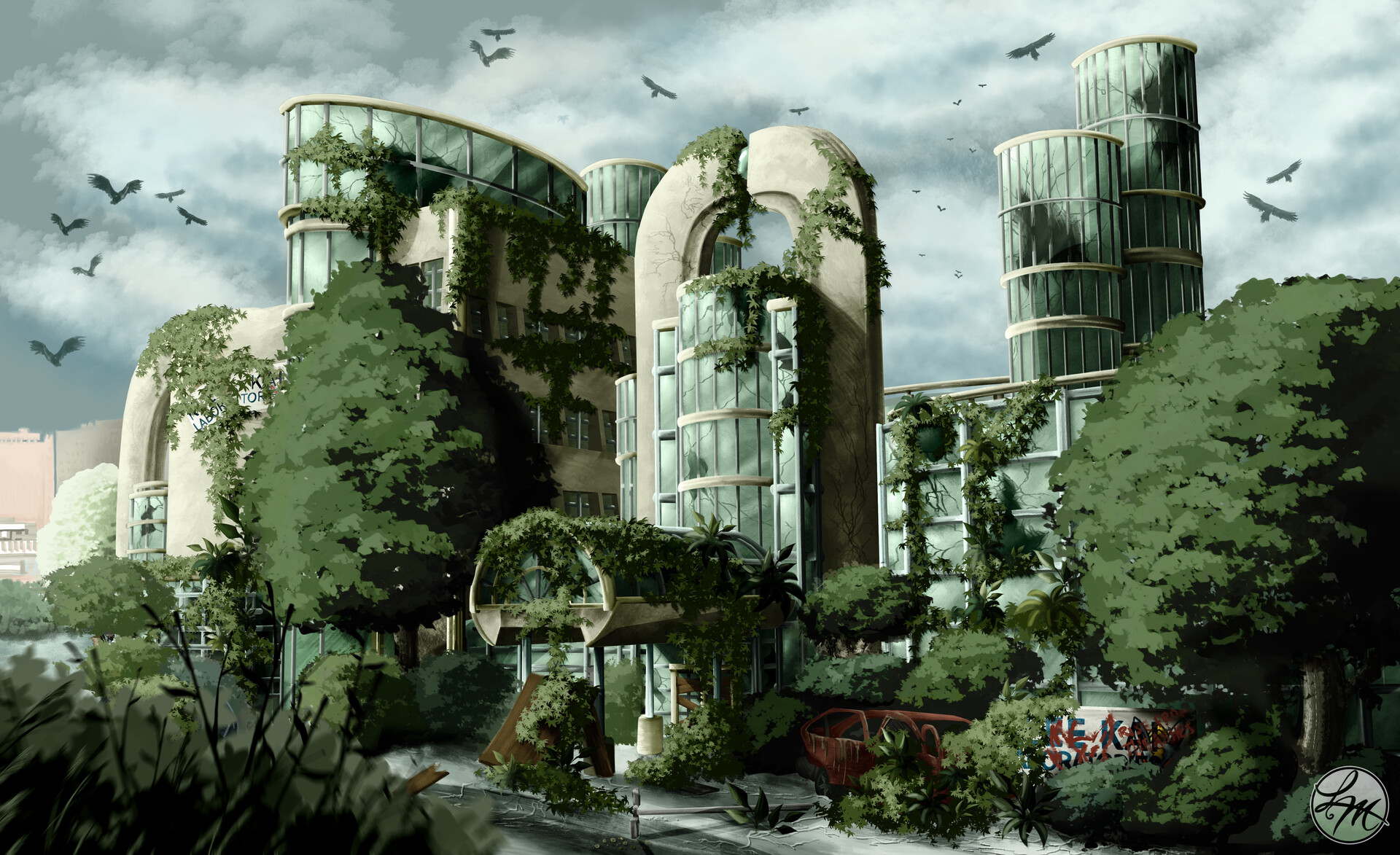 Futuristic Laboratory Exterior