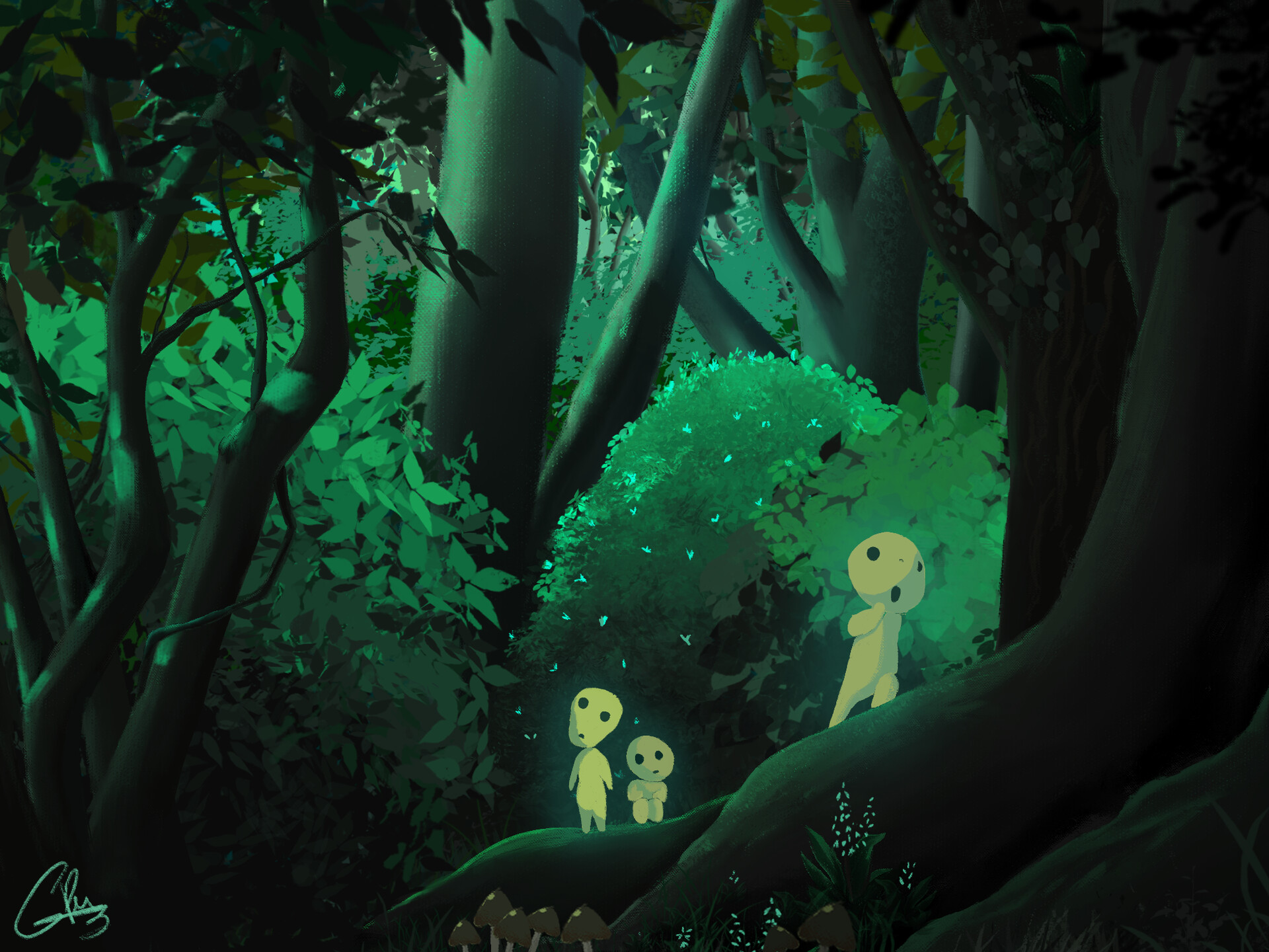 ArtStation - Princess Mononoke: Forest Fanart