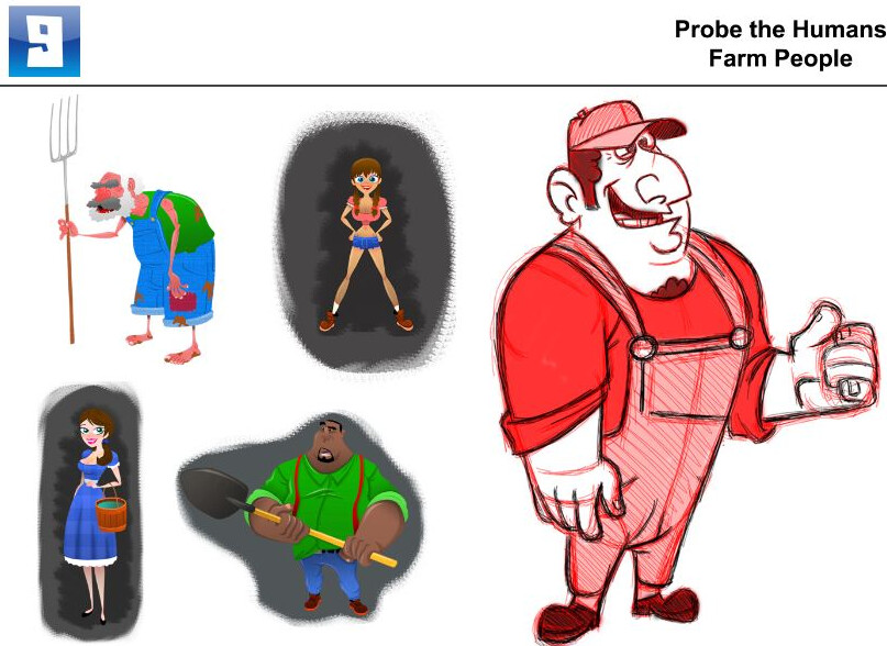 ArtStation - PROBE THE HUMANS ASSORTED CHARACTER CONCEPTS