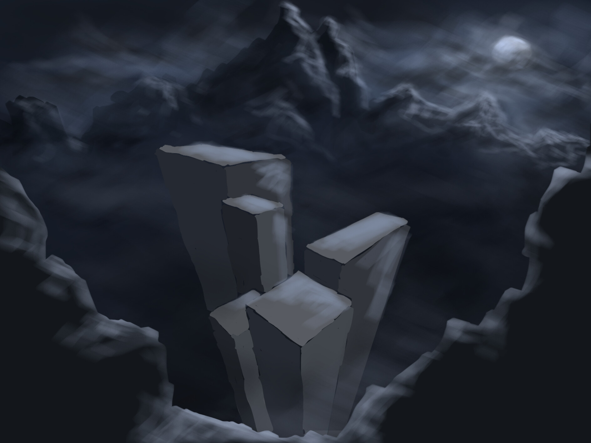 ArtStation - 3 Point Perspective Monoliths