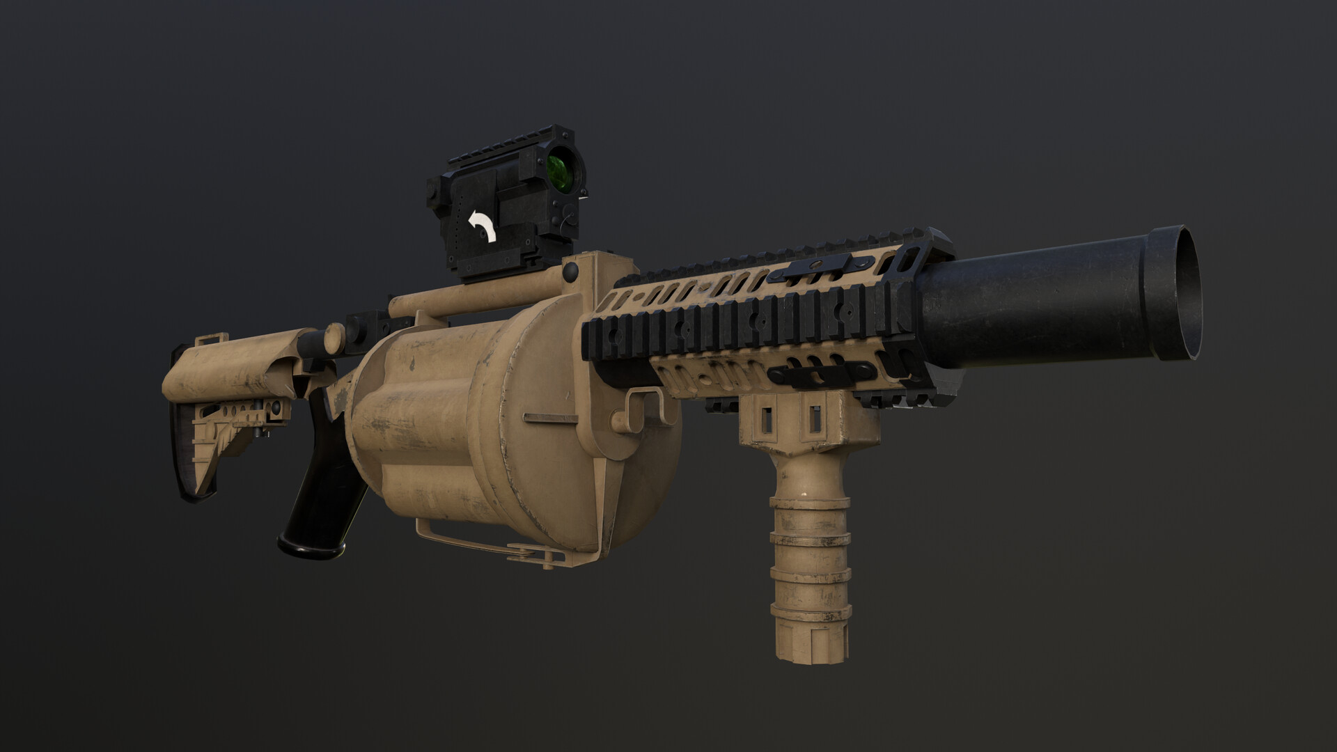 Ehab Hozein - Milkor M32 Multiple Grenade Launcher