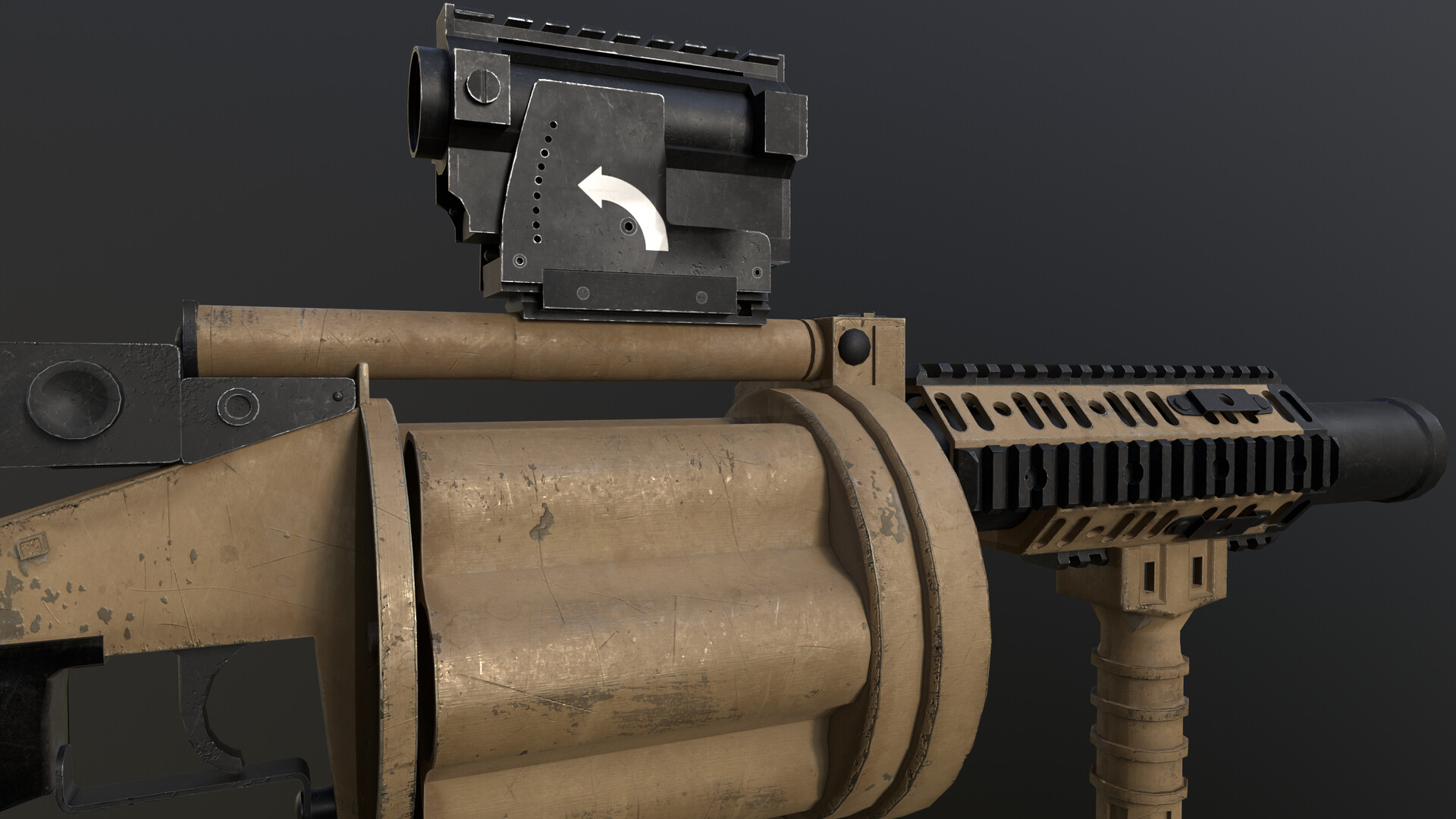 Ehab Hozein - Milkor M32 Multiple Grenade Launcher