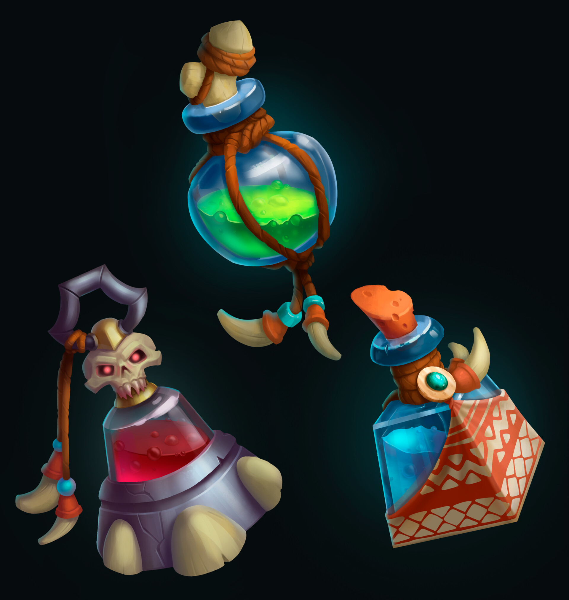 ArtStation - African bottles