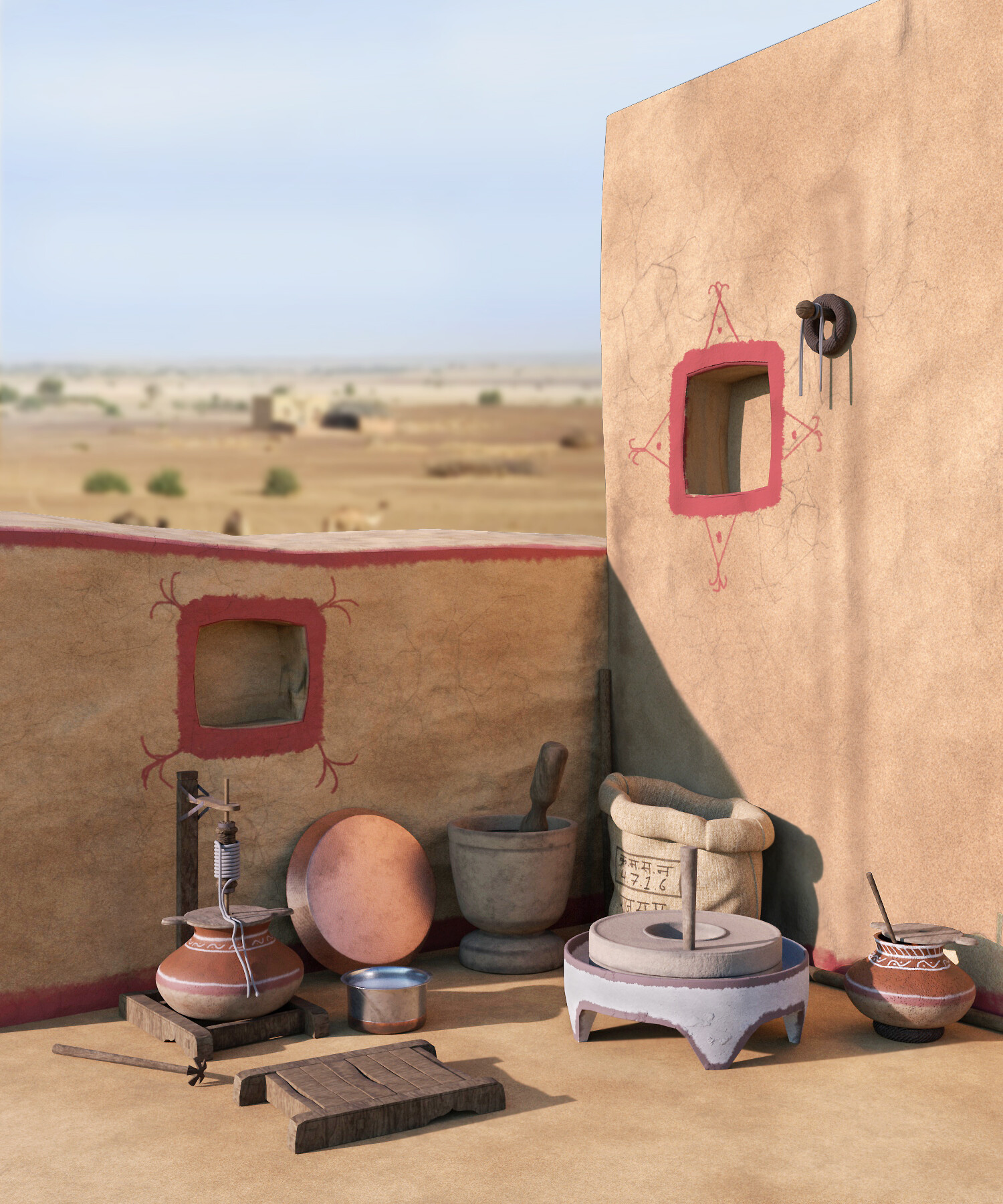 ArtStation - Rajasthani dung house